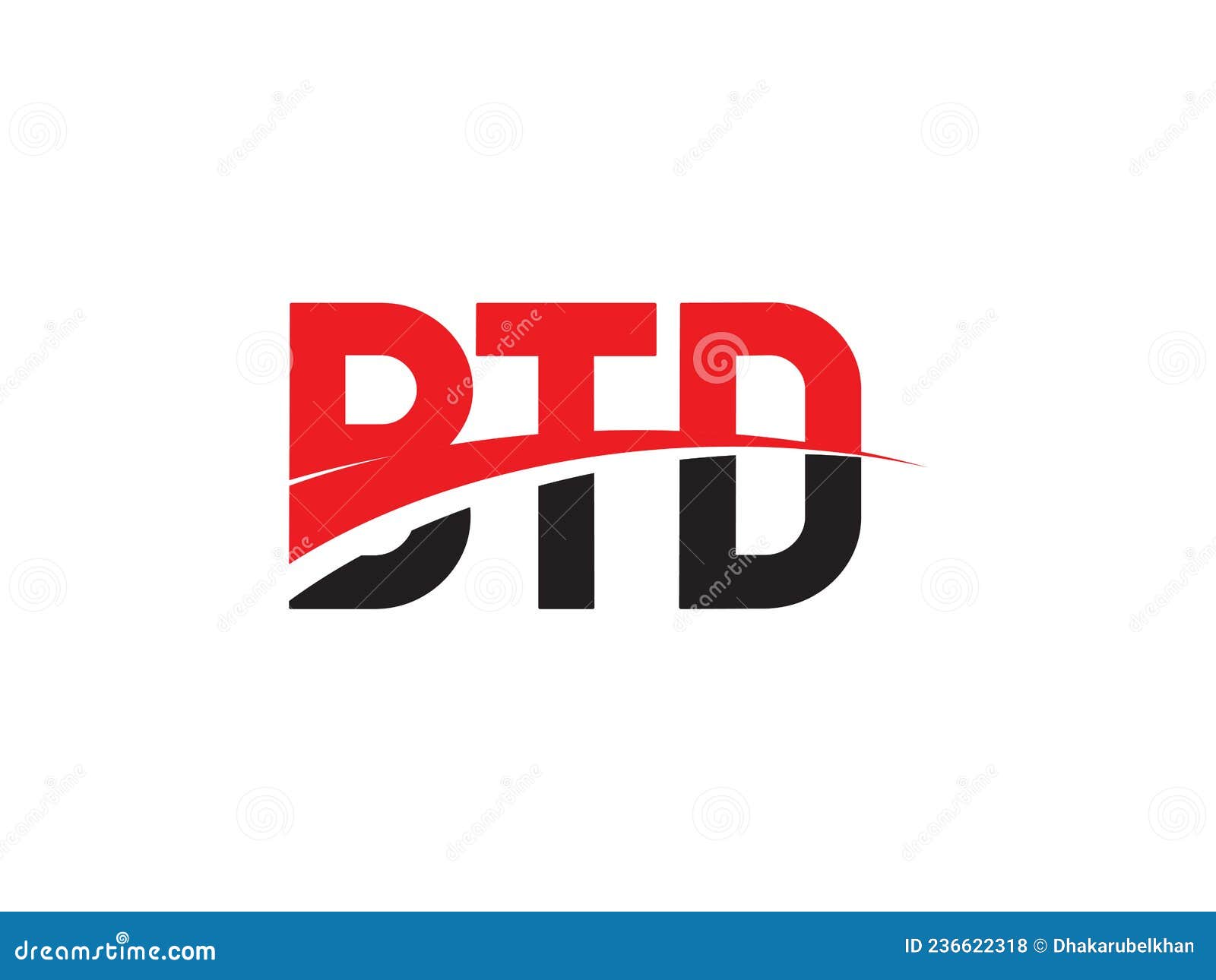 BTD Letter Initial Logo Design Vector Illustration Stock Vector ...