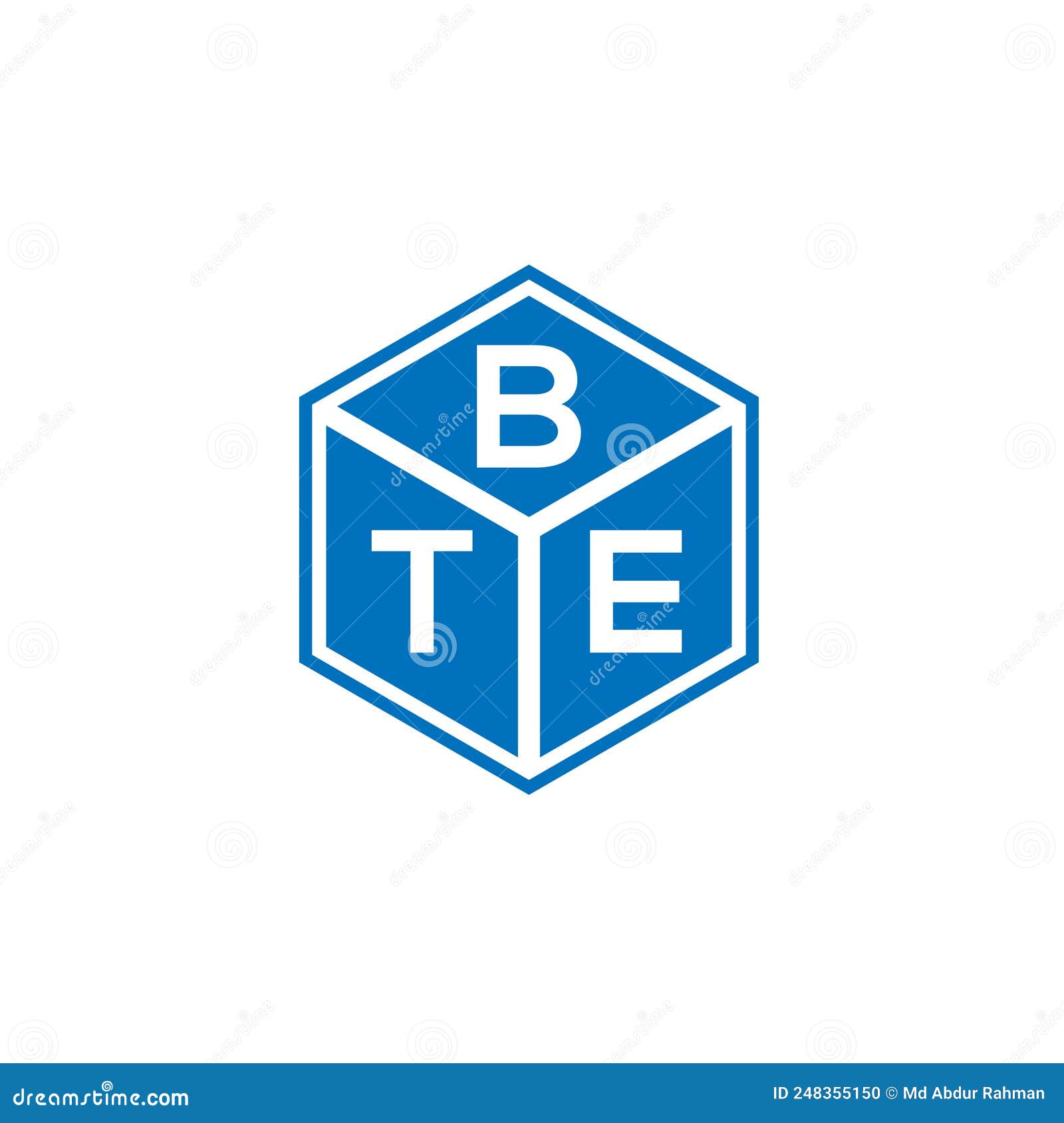 BTE Letter Logo Design on Black Background. BTE Creative Initials ...