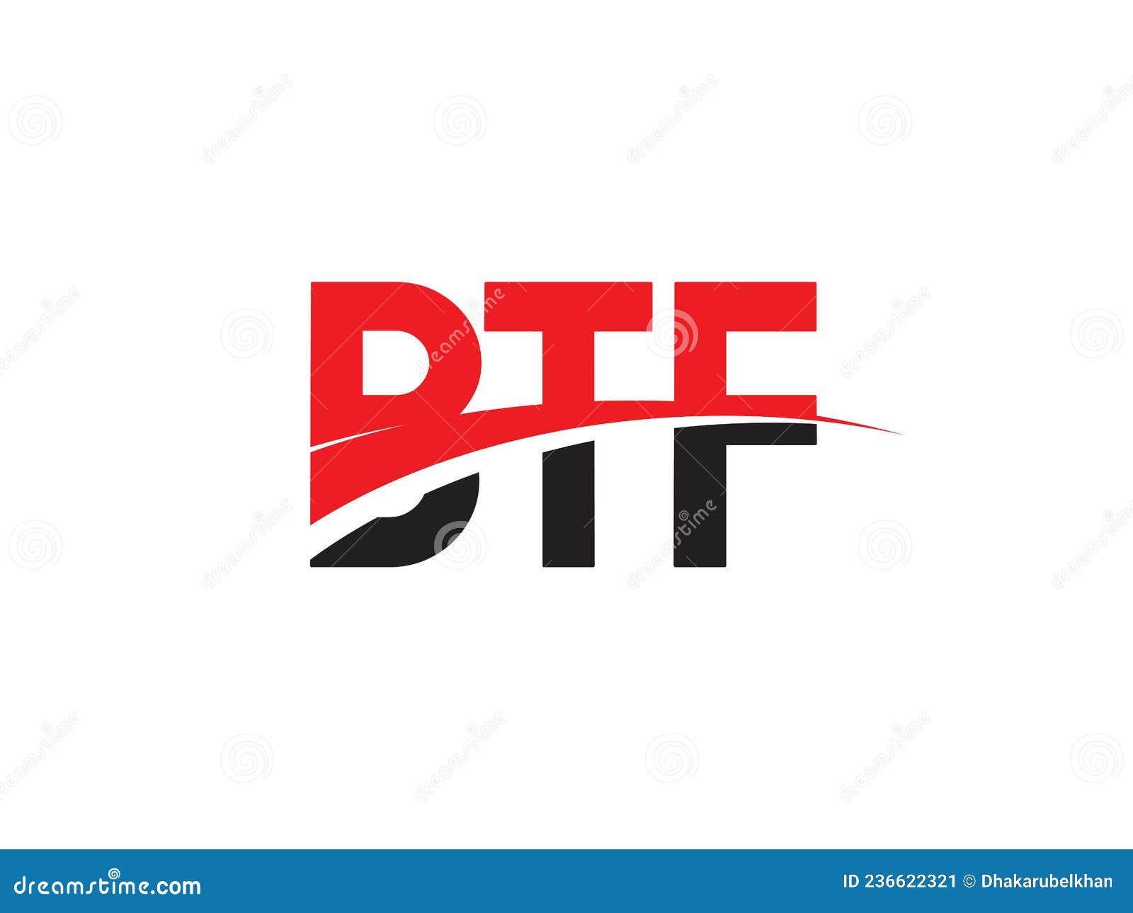BTF Letter Initial Logo Design Vector Illustration Stock Vector ...