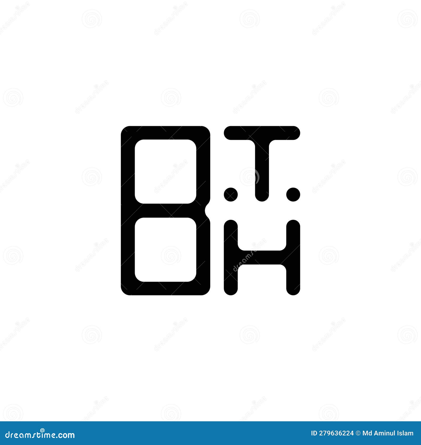 BTH Letter Logo Creative Design with Vector Graphic, BTH Stock ...