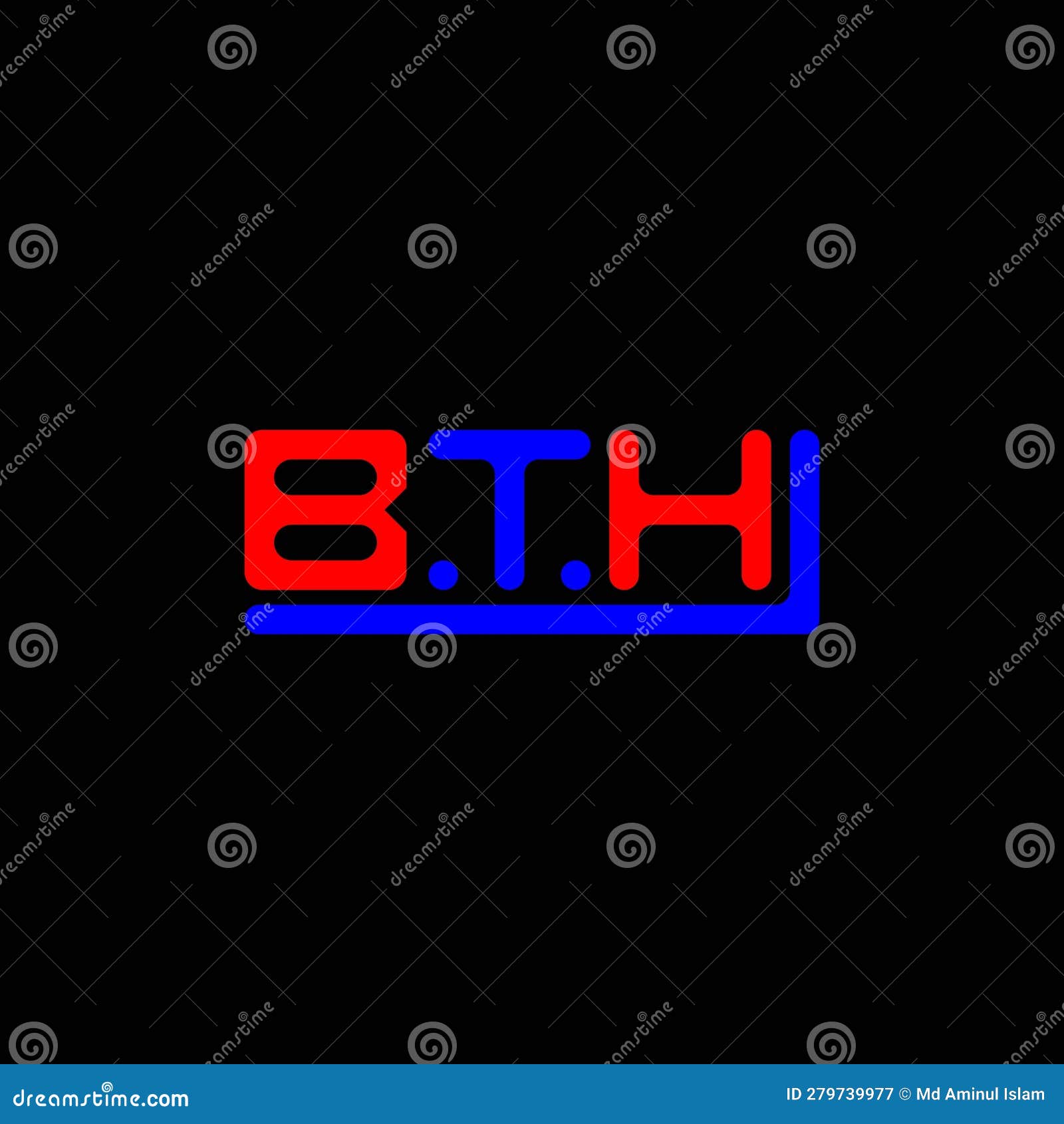 BTH Letter Logo Creative Design with Vector Graphic, BTH Stock ...