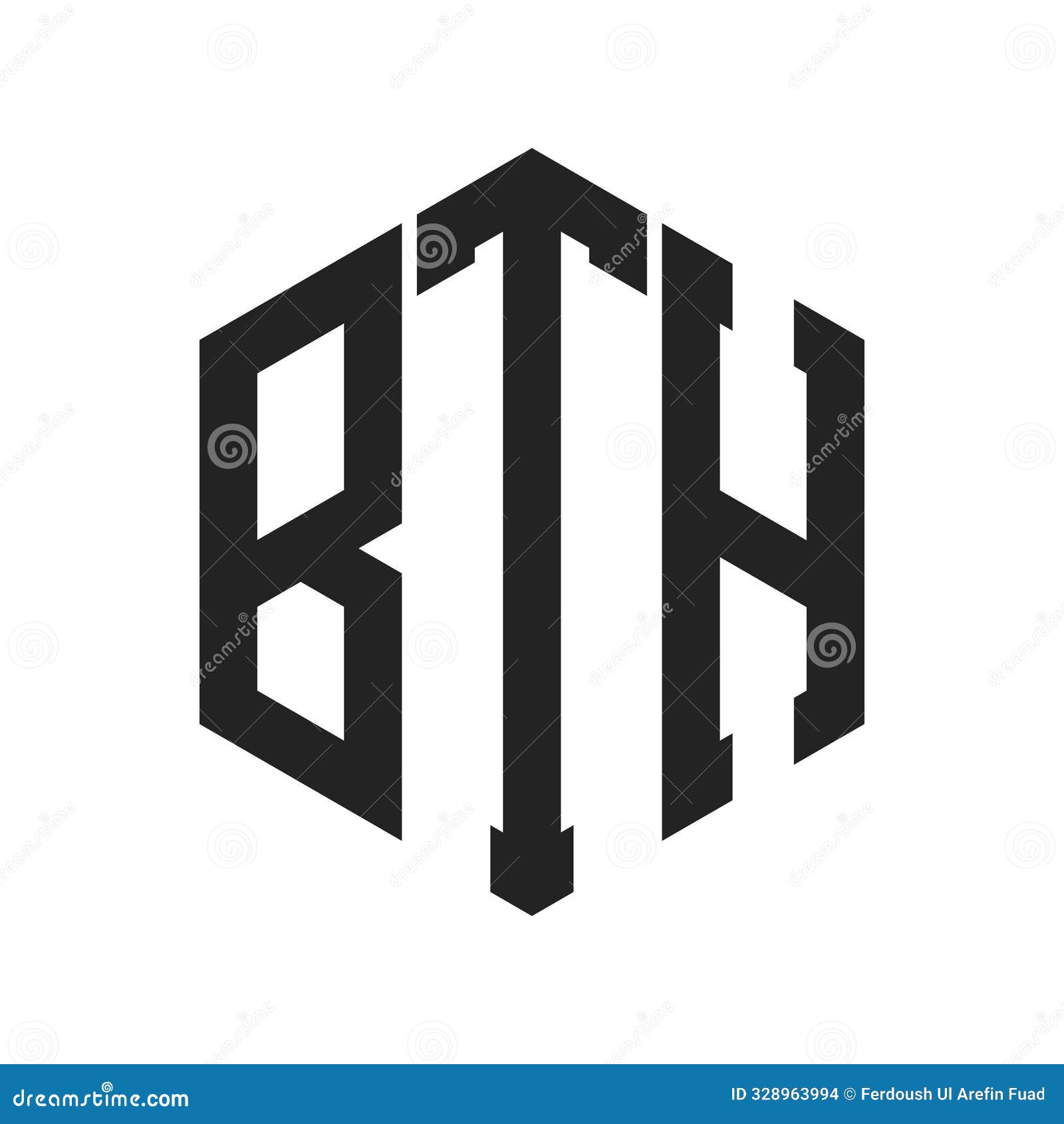 BTH Logo Design. Initial Letter BTH Monogram Logo Using Hexagon Shape ...