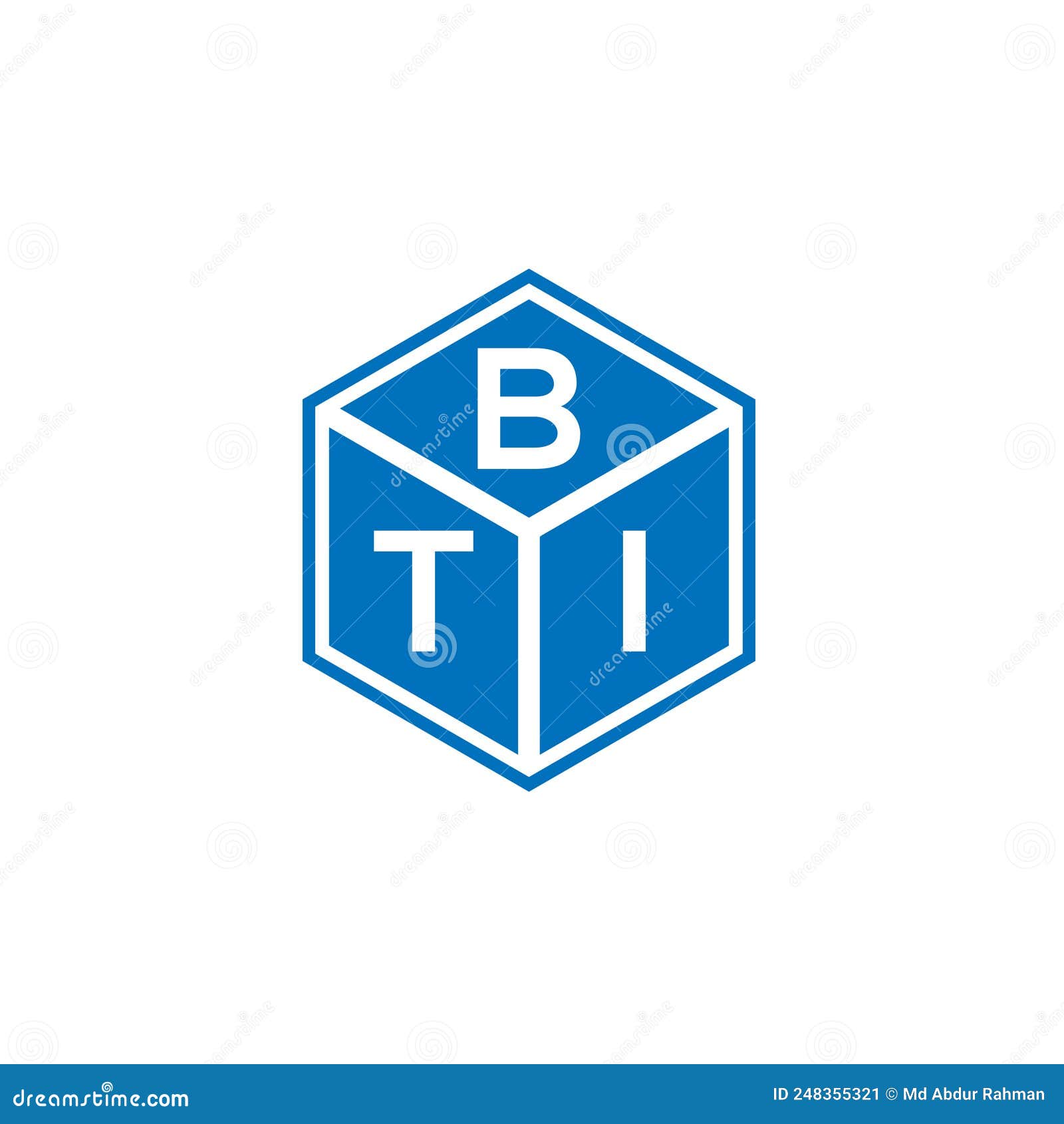 BTI Letter Logo Design On Black Background. BTI Creative Initials ...