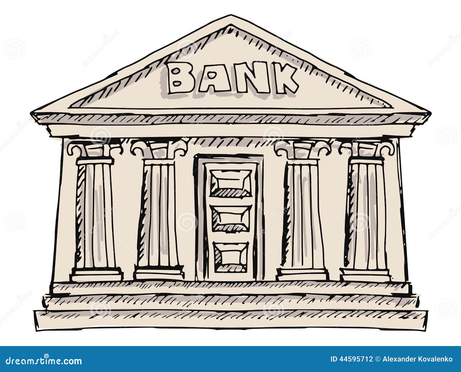 Bâtiment De Banque Illustration de Vecteur - Image: 44595712
