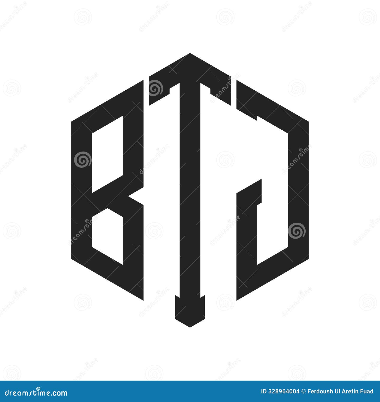 BTJ Logo Design. Initial Letter BTJ Monogram Logo Using Hexagon Shape ...
