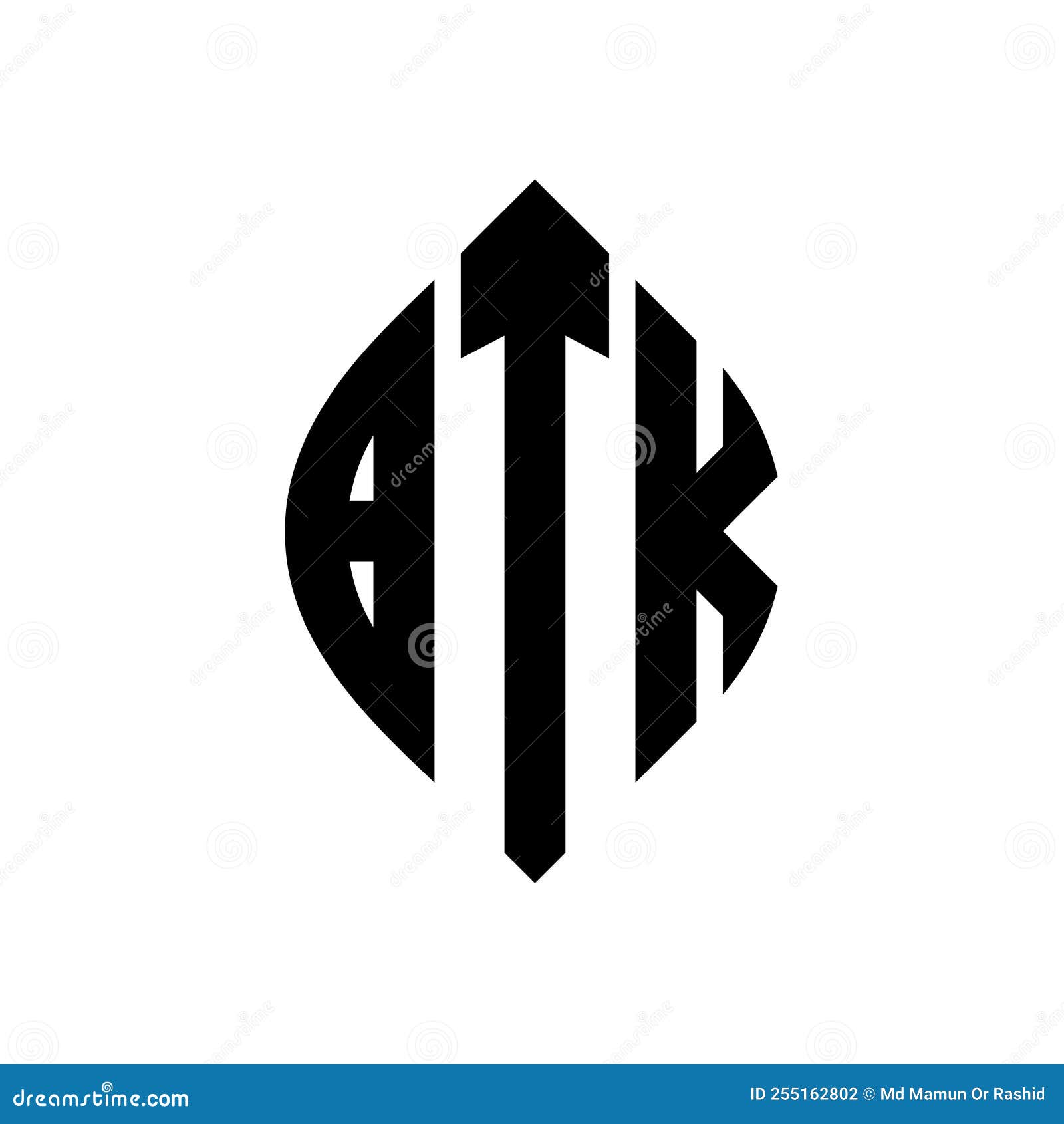 BTK Circle Letter Logo Design with Circle and Ellipse Shape. BTK ...