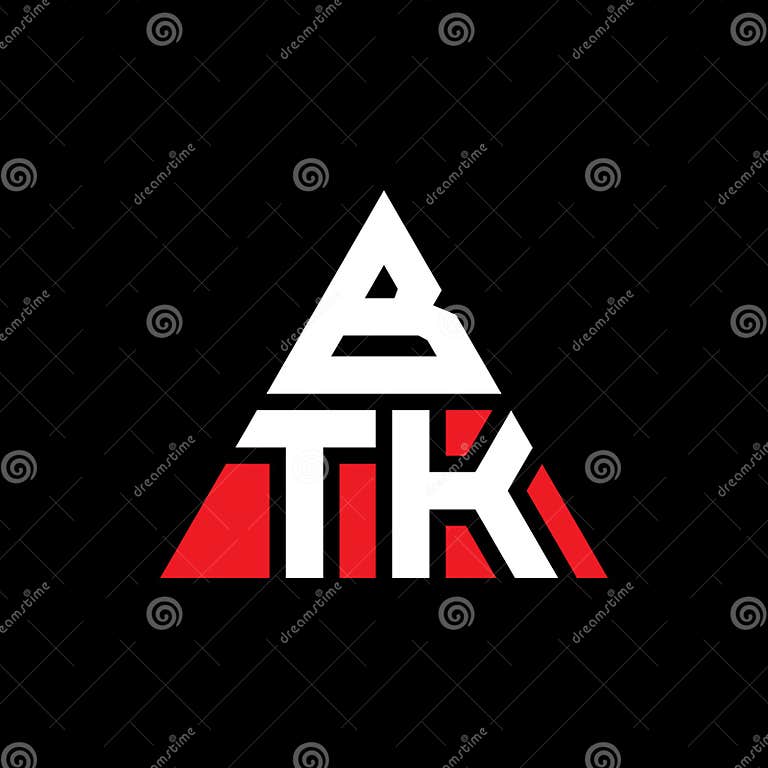 BTK Triangle Letter Logo Design with Triangle Shape. BTK Triangle Logo ...