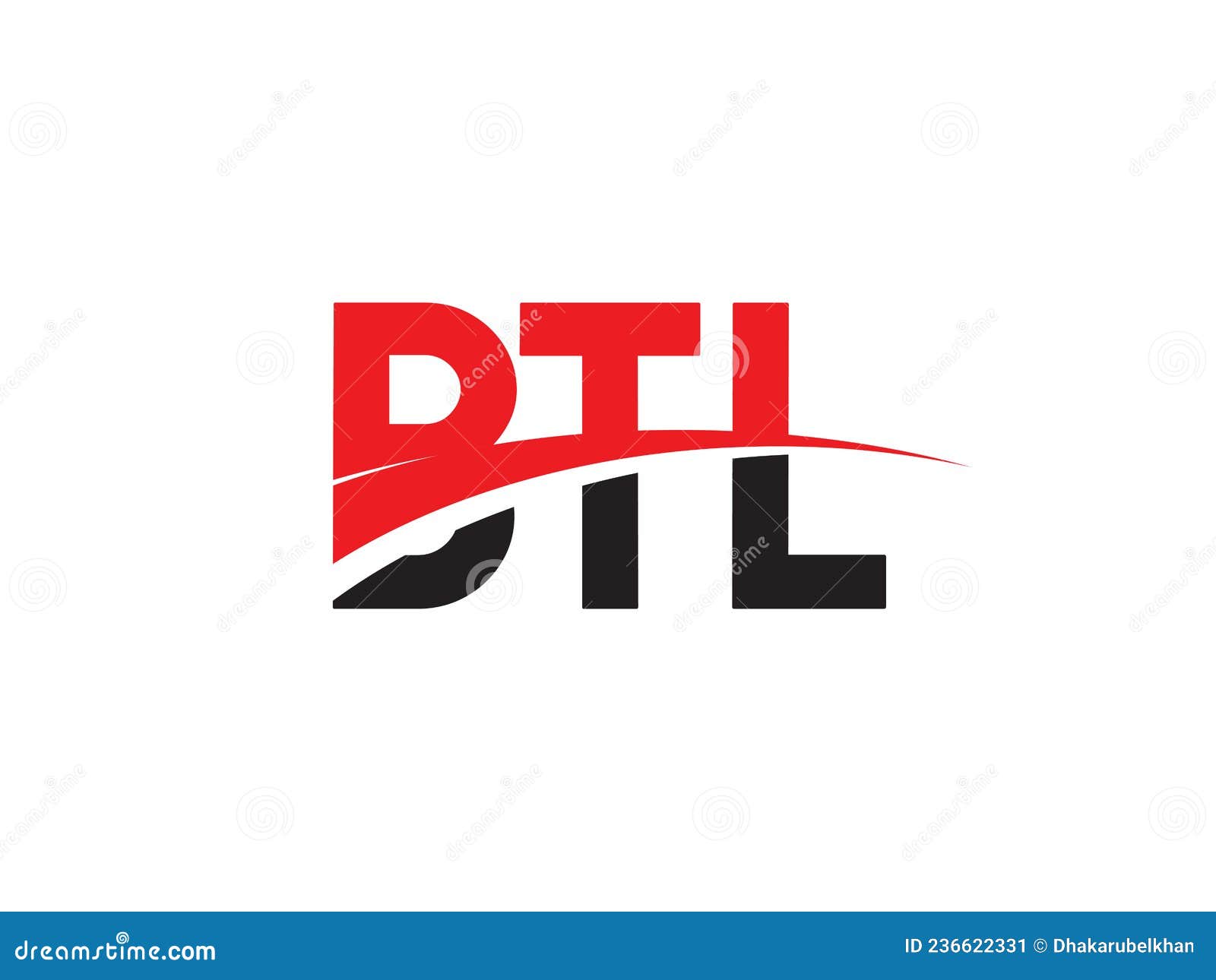 BTL Letter Initial Logo Design Vector Illustration Stock Vector ...