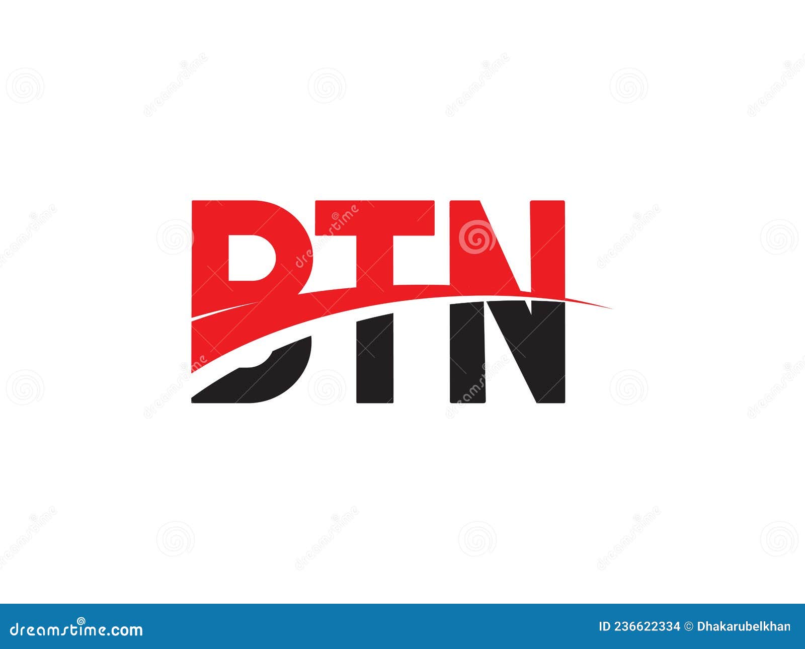 BTN Letter Initial Logo Design Vector Illustration Stock Vector ...