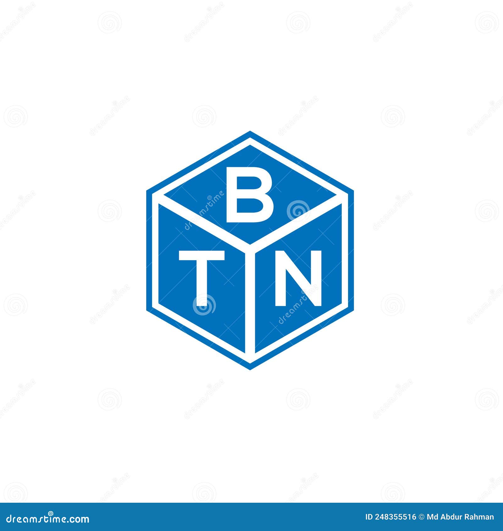 BTN Letter Logo Design on Black Background. BTN Creative Initials ...