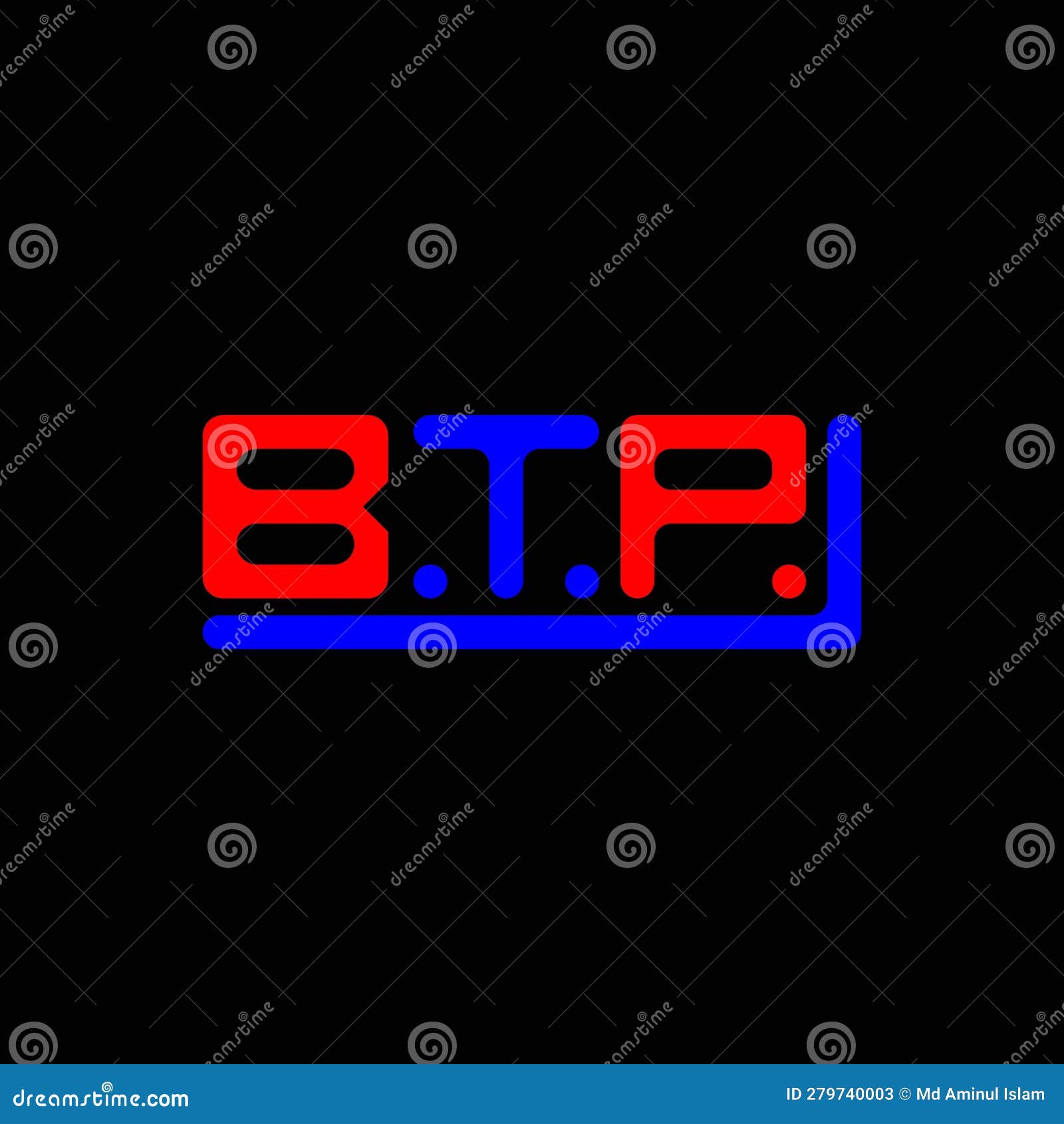 BTP Letter Logo Creative Design with Vector Graphic, BTP Stock Vector ...