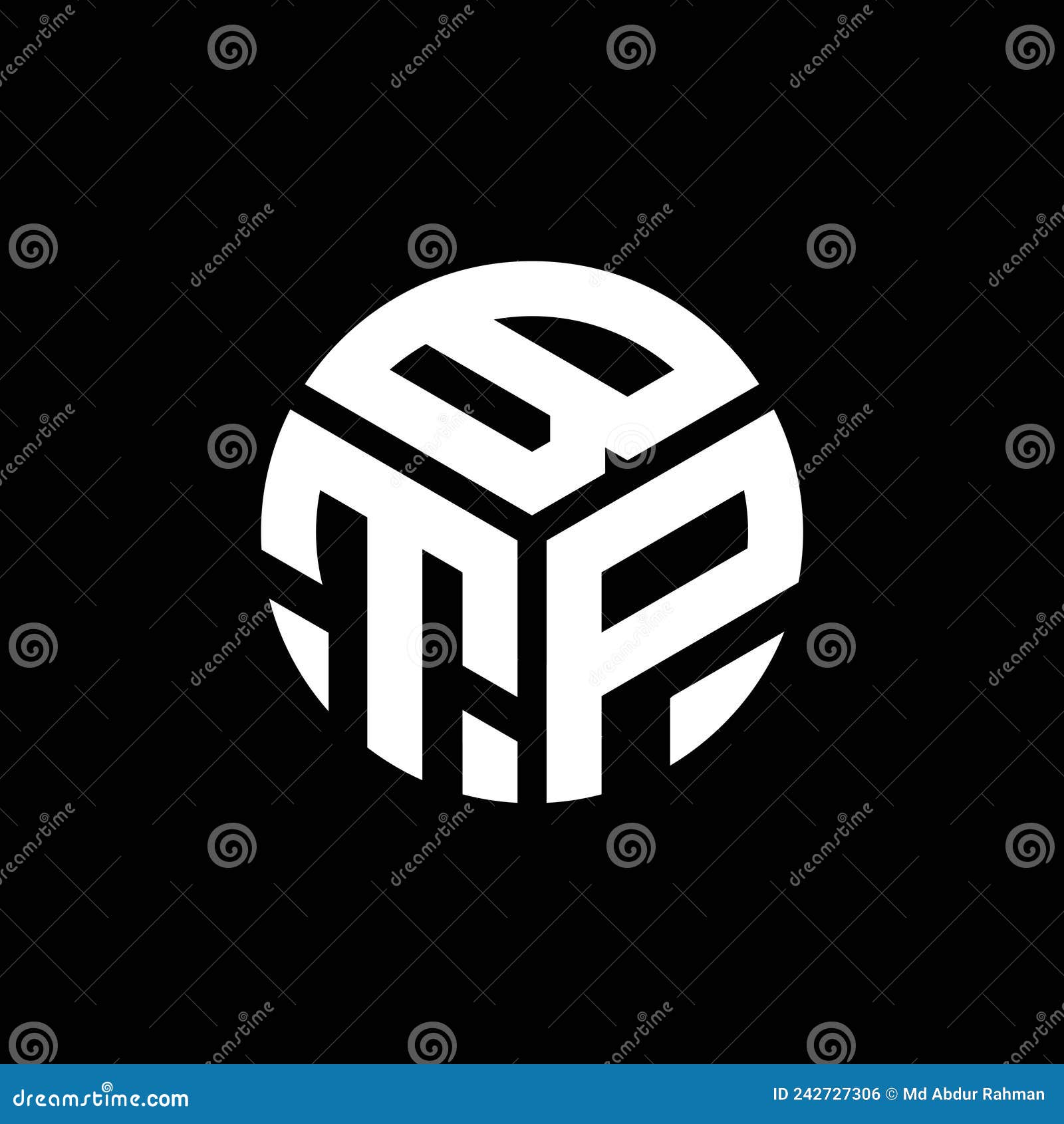BTP Letter Logo Design on Black Background. BTP Creative Initials ...