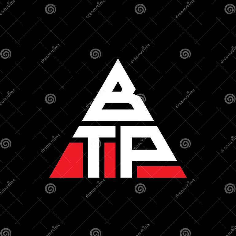 BTP Triangle Letter Logo Design with Triangle Shape. BTP Triangle Logo ...