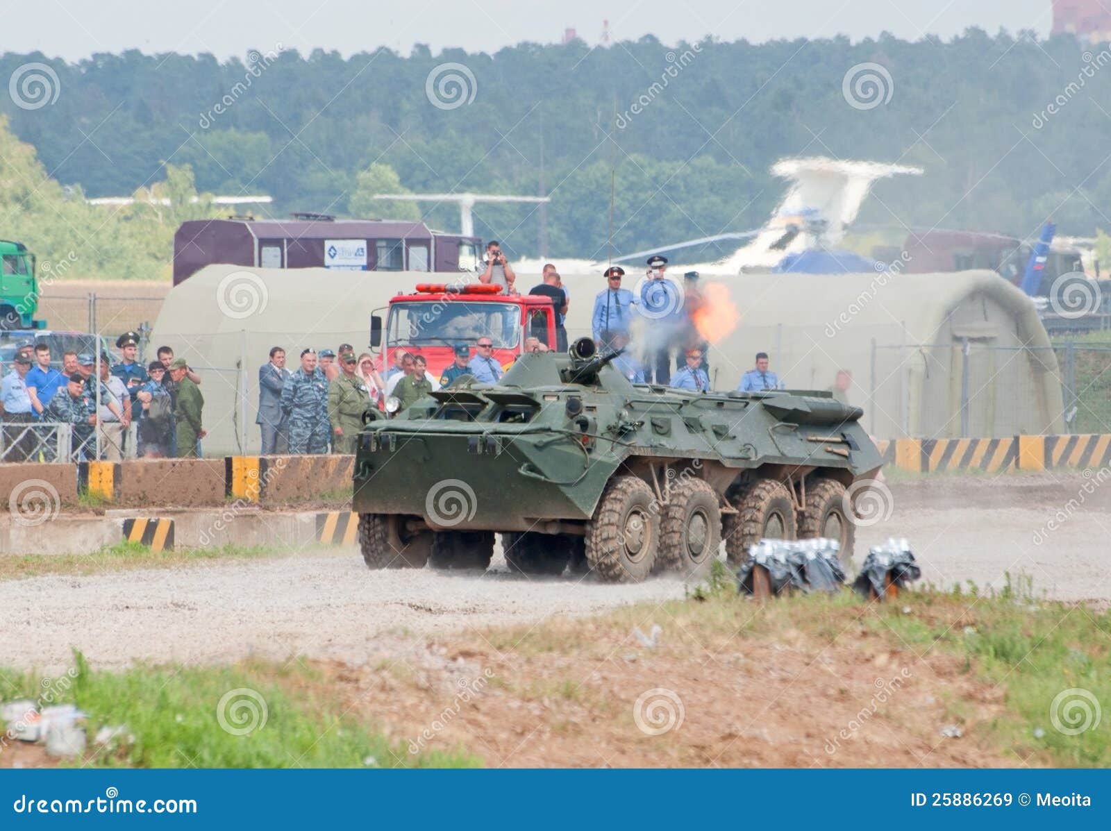 BTR-80 Shoots Its Machinegun Editorial Stock Image - Image of force ...
