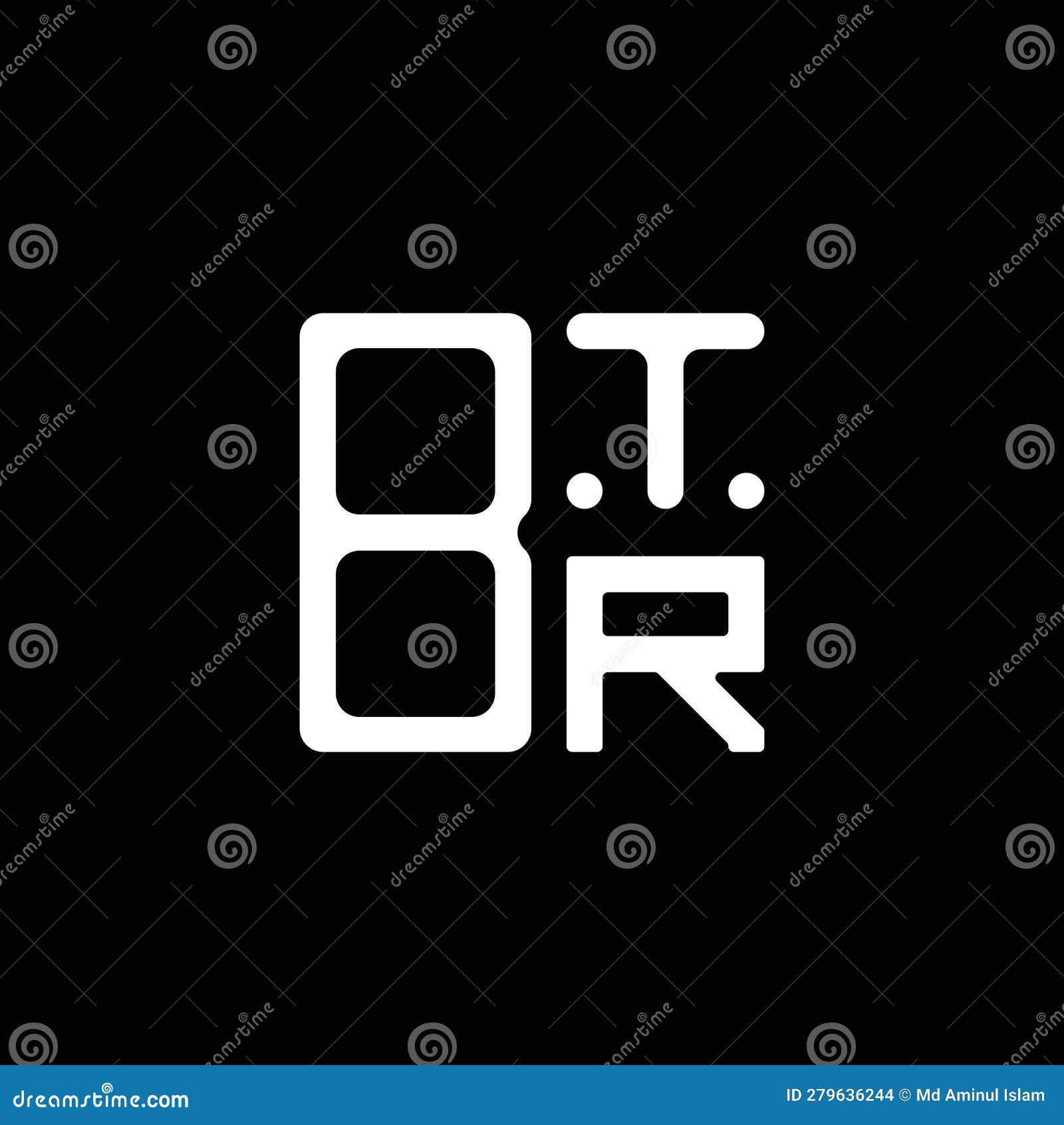BTR Letter Logo Creative Design with Vector Graphic, BTR Stock Vector ...