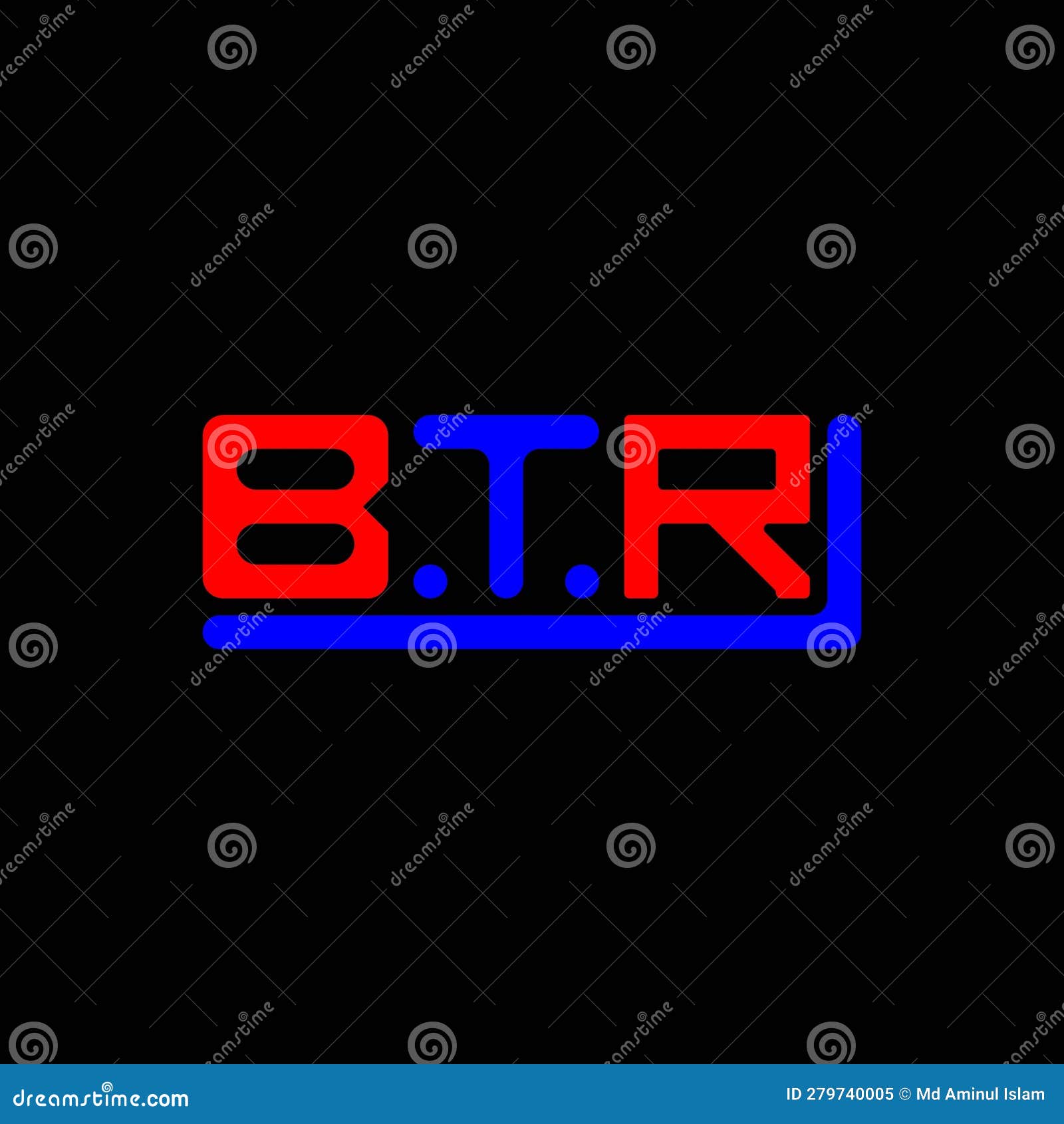 BTR Letter Logo Creative Design with Vector Graphic, BTR Stock Vector ...