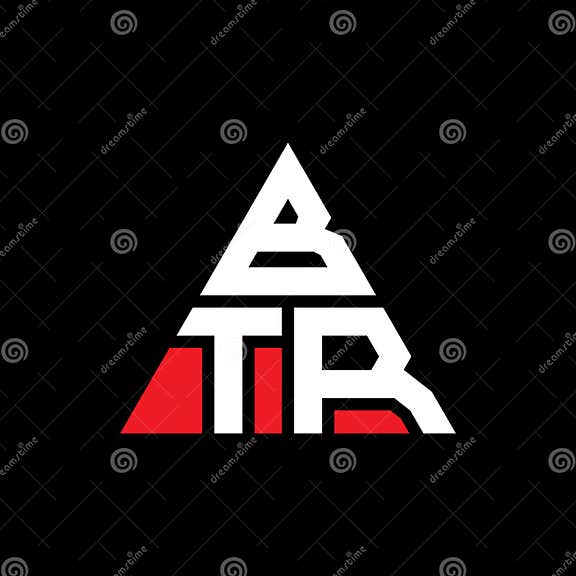 BTR Triangle Letter Logo Design with Triangle Shape. BTR Triangle Logo ...
