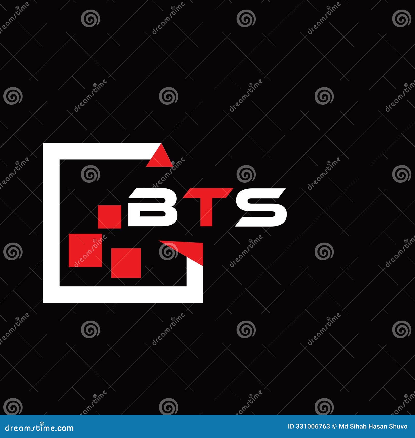 BTS Creative Minimalist Letter Logo. BTS Unique Vector Initials ...