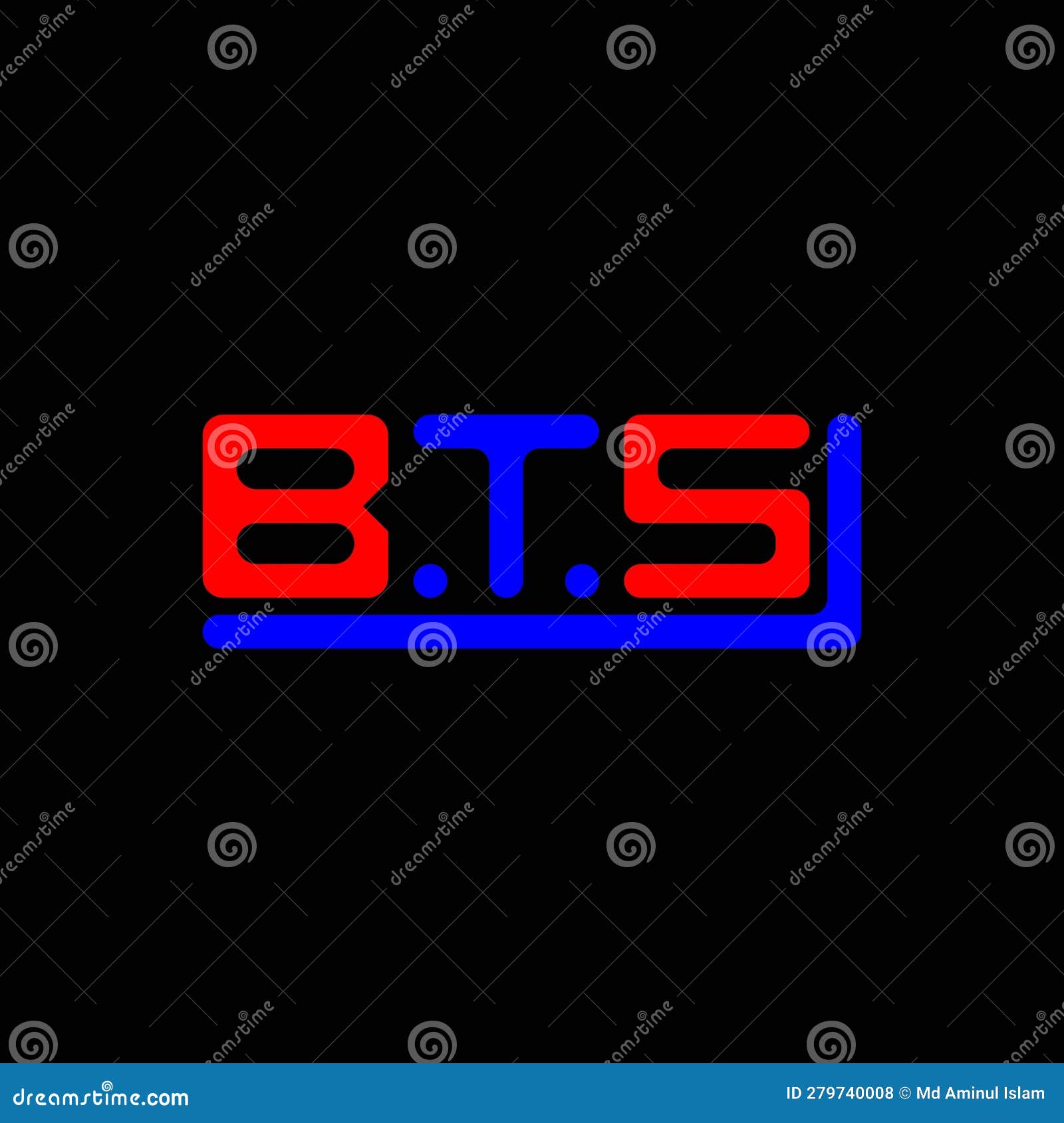 BTS Letter Logo Creative Design with Vector Graphic, BTS Stock Vector ...