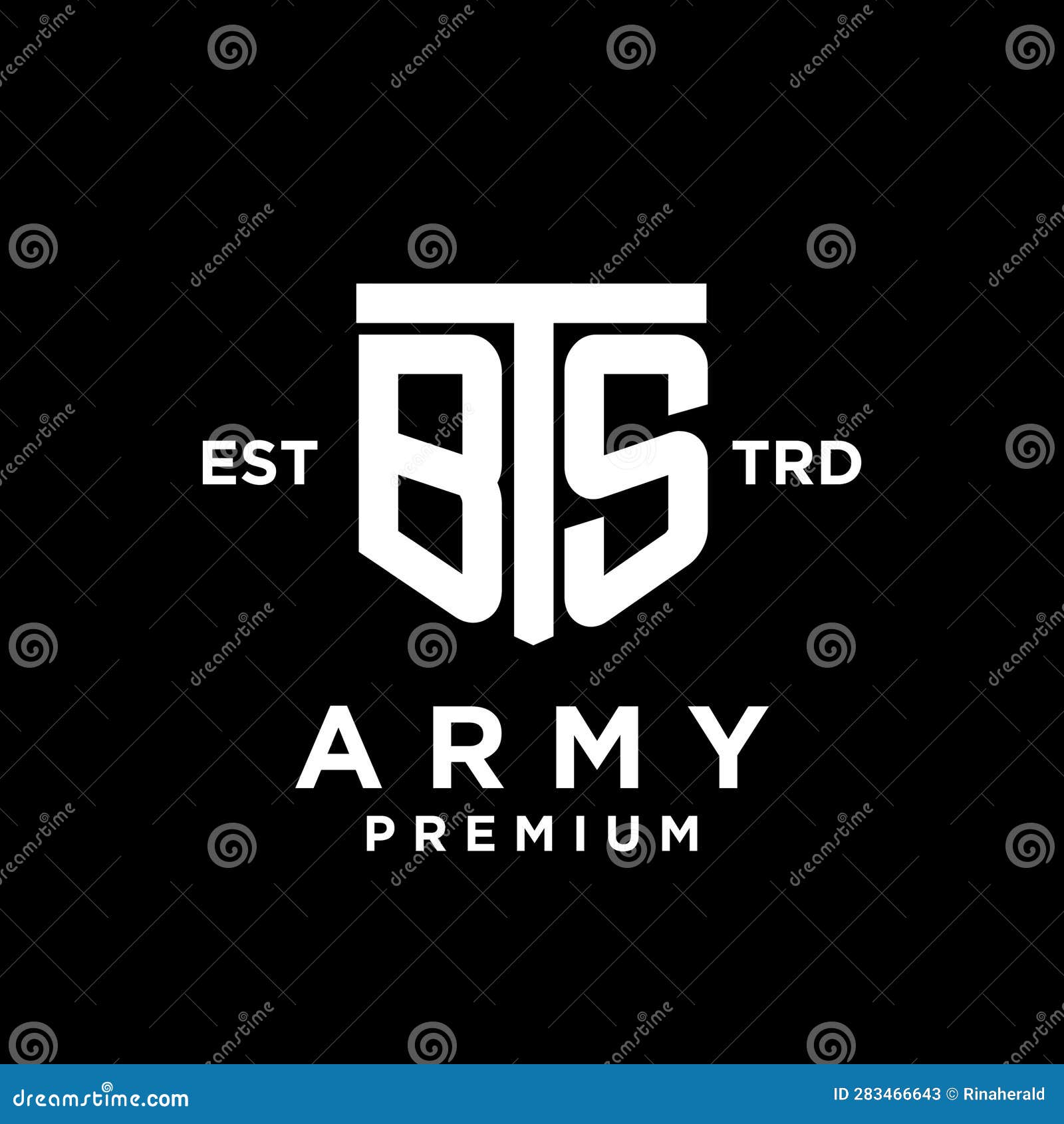 BTS Letter Logo Icon Design Stock Vector - Illustration of famous ...