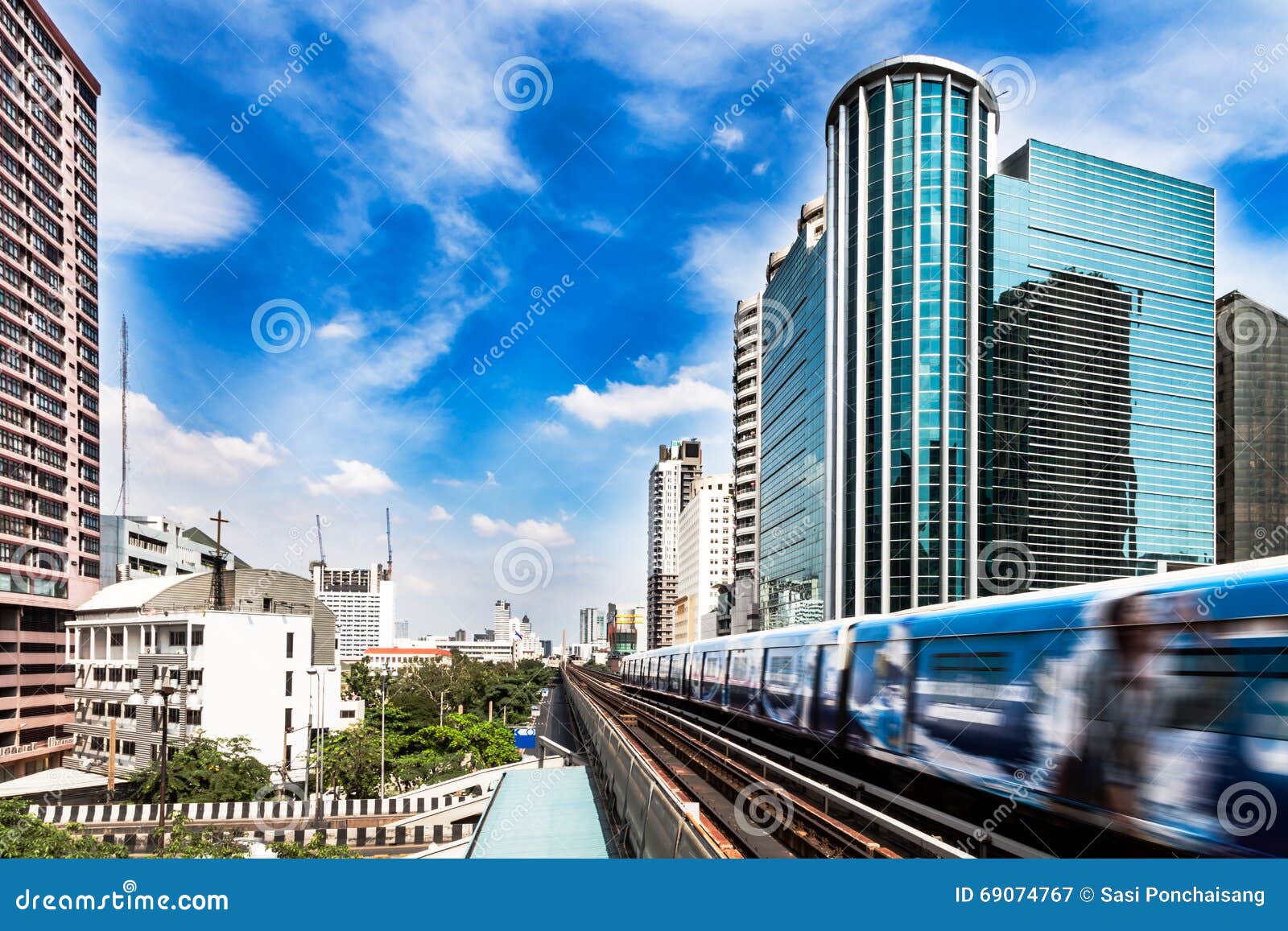 BTS Skytrain Rails in Bangkok Stock Image - Image of ground, city: 69074767