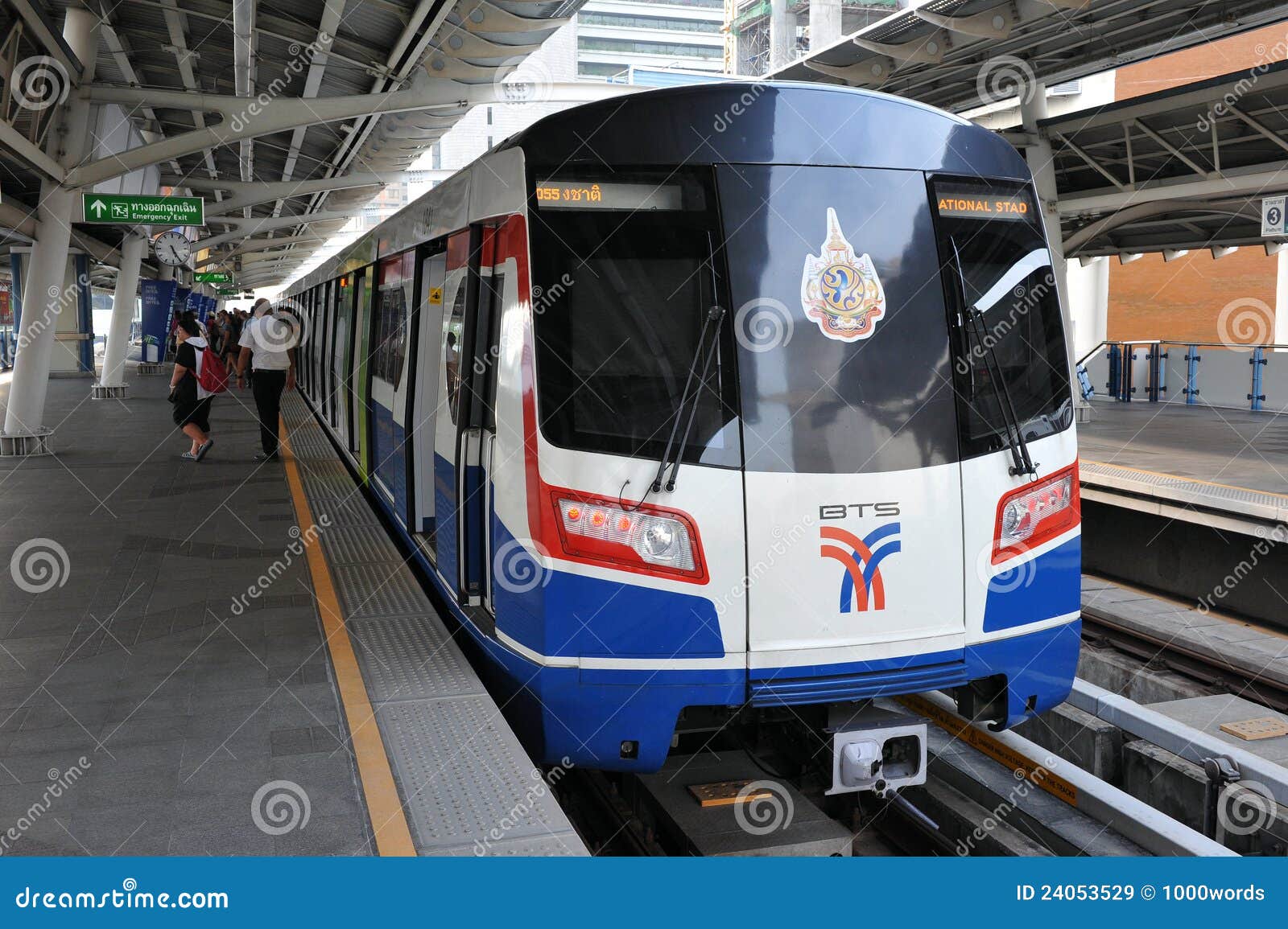 BTS Skytrain at a Station in Bangkok Editorial Stock Image - Image of ...