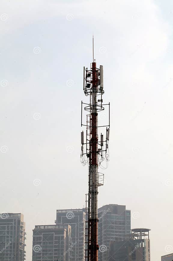 BTS Telecommunication and Mobile Network Infrastructure Stock Photo ...