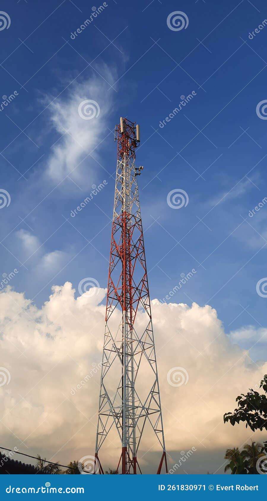 BTS Tower at the Front of the Clouds Stock Image - Image of horizon ...