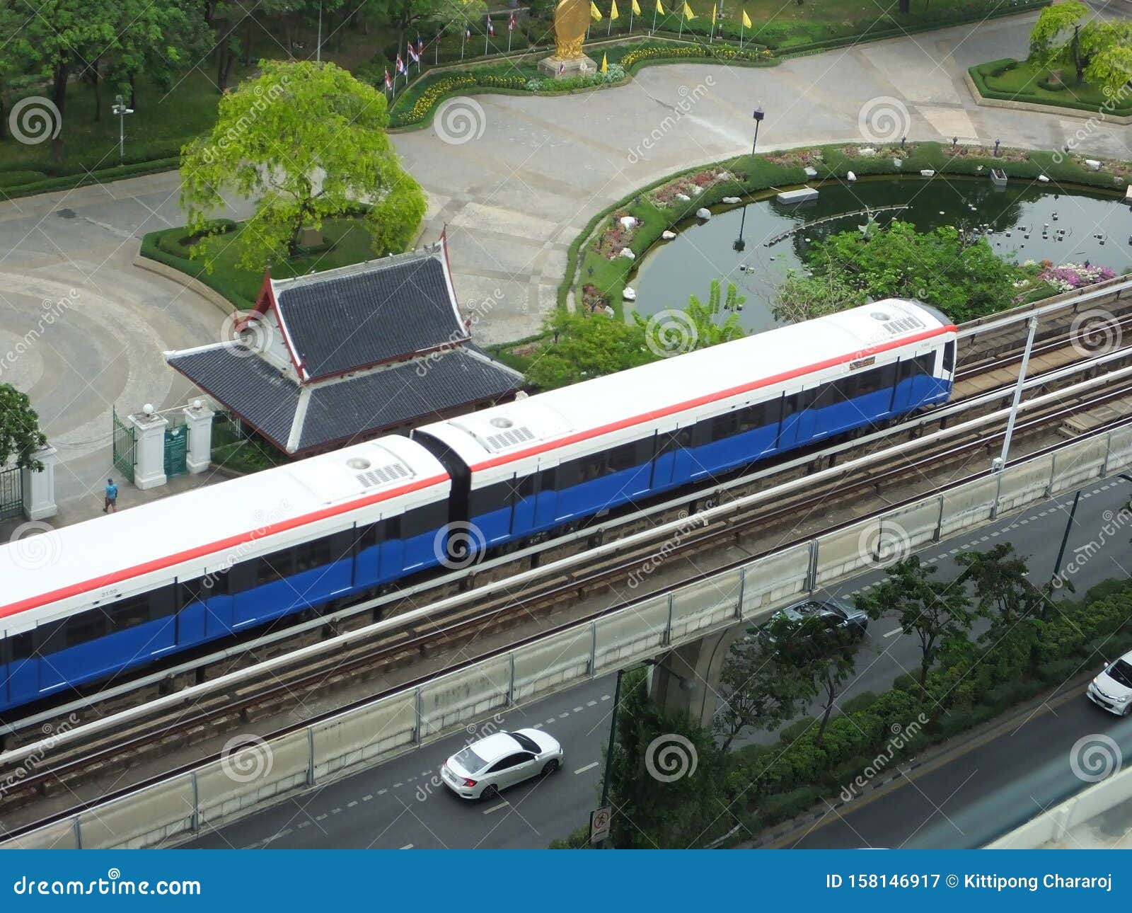 BTS Trains.on BANGKOK THAILAND Editorial Photography - Image of ...