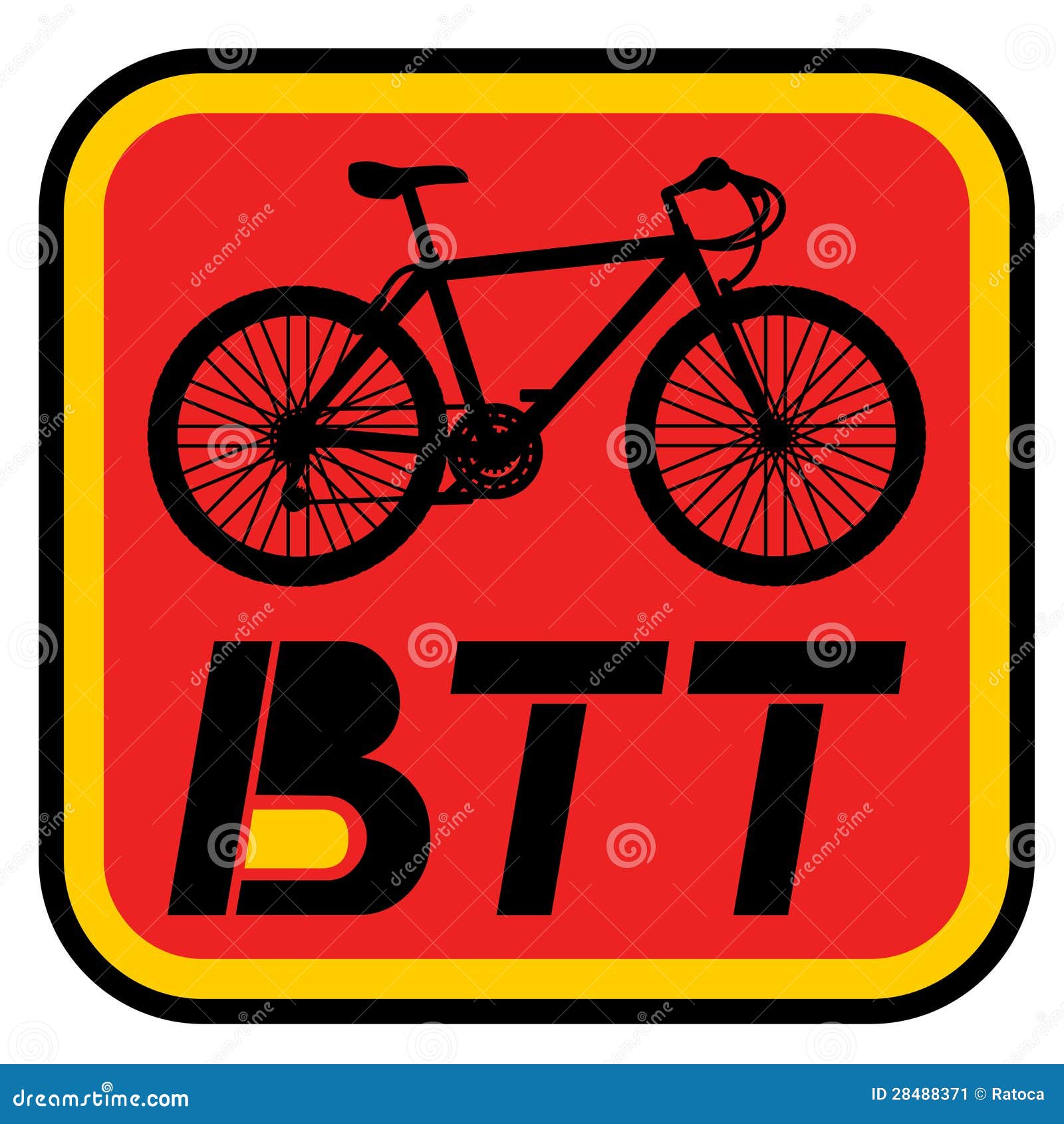 BTT icon stock vector. Illustration of travel, pedals - 28488371
