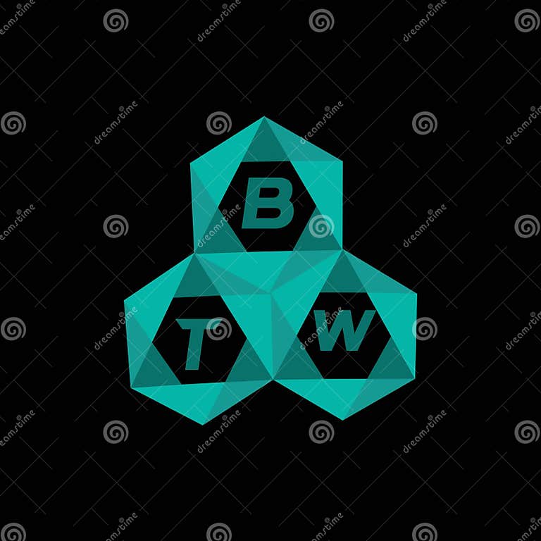 BTW Creative Minimalist Letter Logo. BTW Unique Vector Initials ...