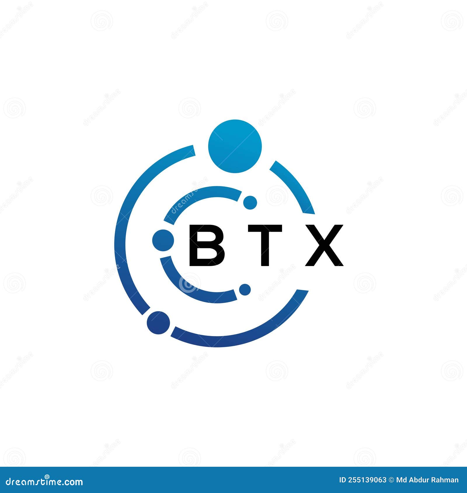 BTX Letter Logo Design on White Background. BTX Creative Initials ...