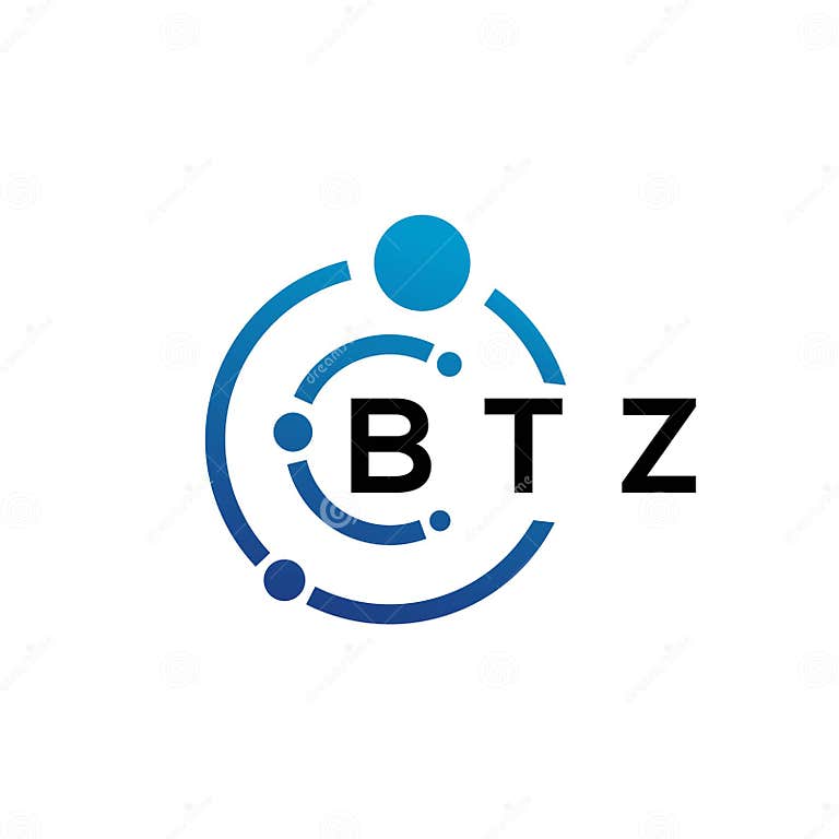 BTZ Letter Logo Design on White Background. BTZ Creative Initials ...