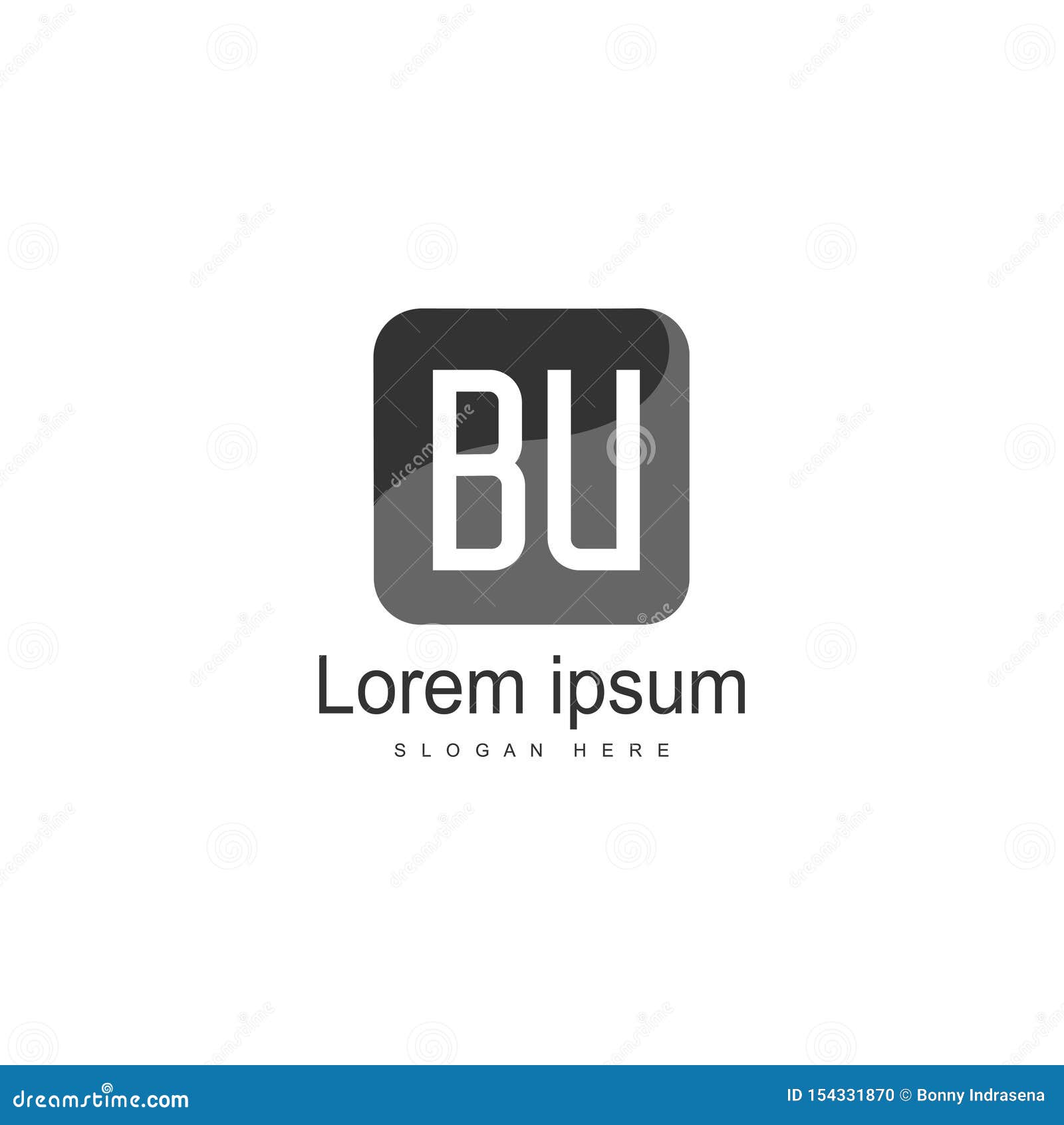 BU Letter Logo Design. Creative Modern BU Letters Icon Illustration ...