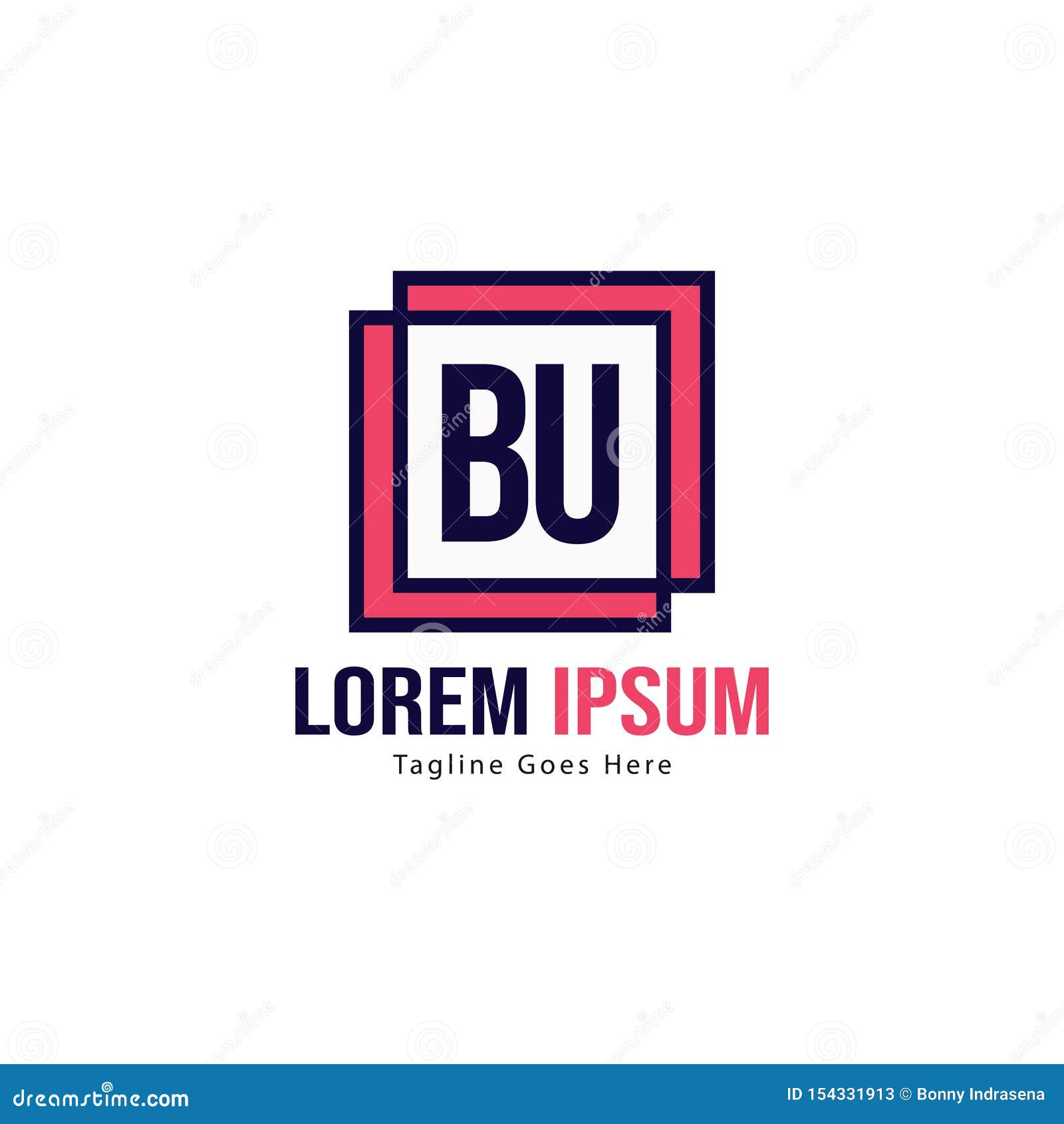 BU Letter Logo Design. Creative Modern BU Letters Icon Illustration ...