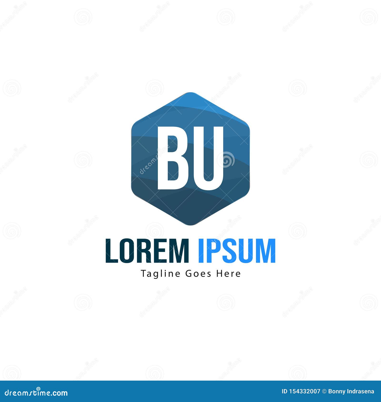 BU Letter Logo Design. Creative Modern BU Letters Icon Illustration ...