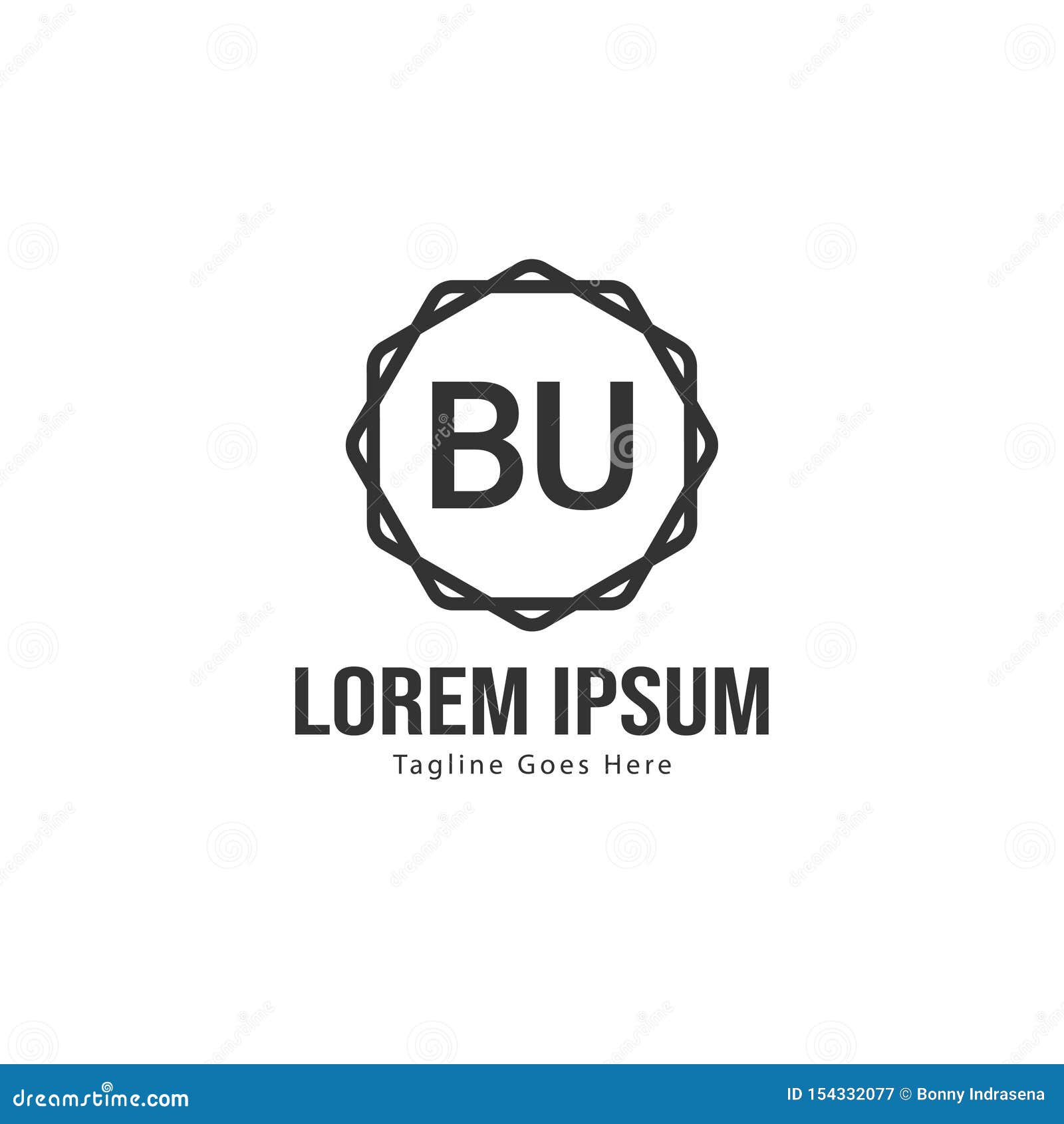 BU Letter Logo Design. Creative Modern BU Letters Icon Illustration ...
