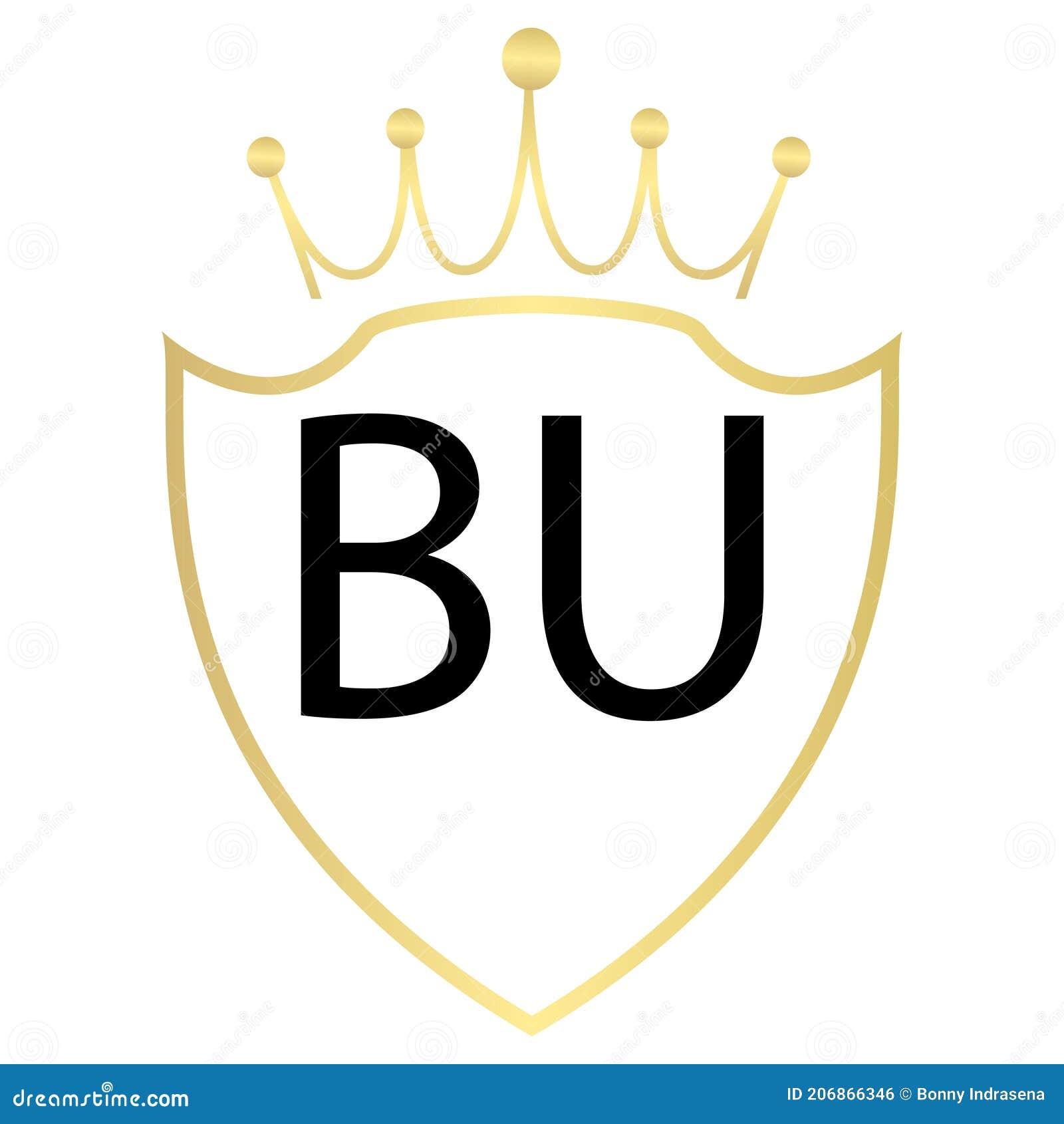 BU Letter Logo Design with Simple Style Stock Vector - Illustration of ...