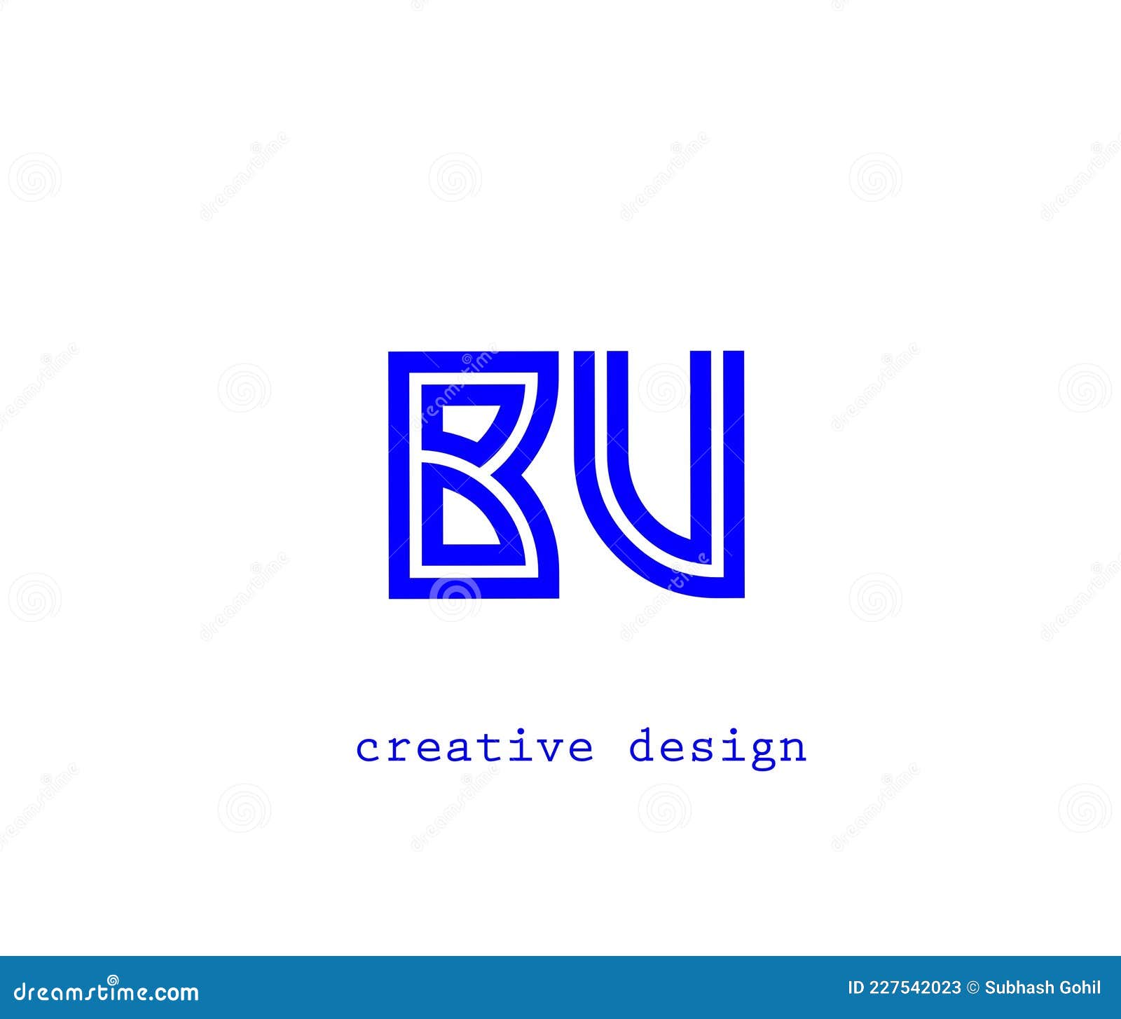 Bu logo design stock illustration. Illustration of label - 227542023