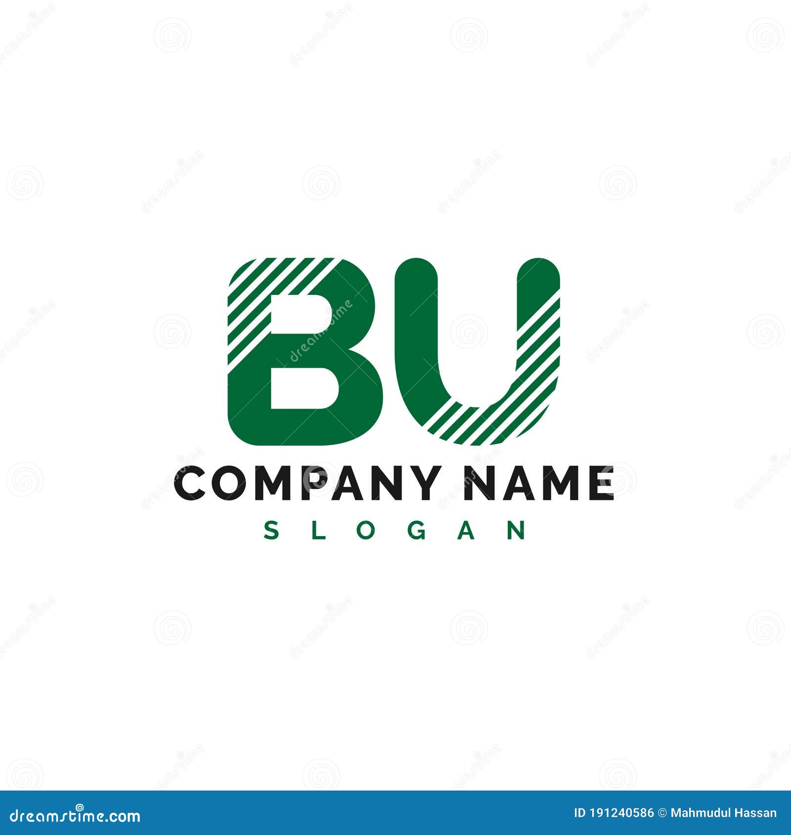 BU Logo Design. BU Letter Logo Icon Vector Illustration - Vector Stock ...