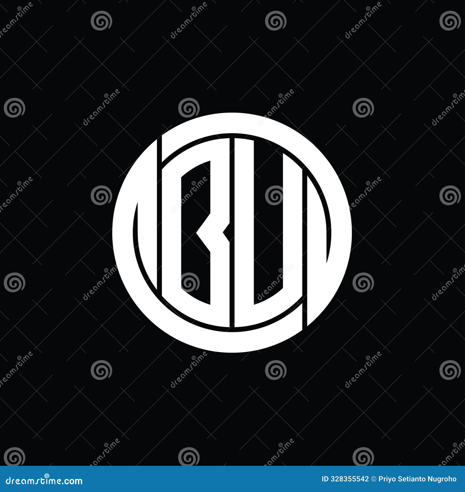 BU Logo Monogram Shield Inside Circle Shape Vector Images Design ...