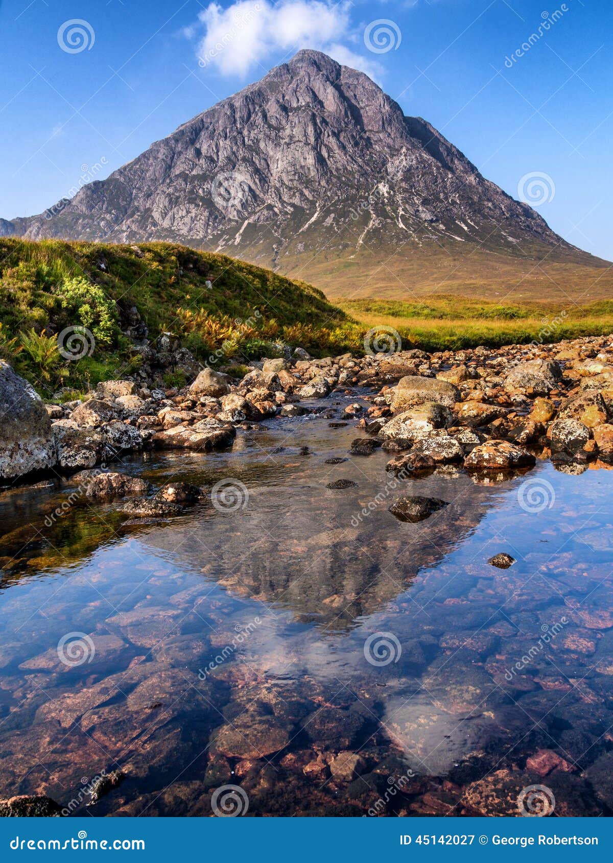 Buachaille Etive Mor Reflections Stock Image - Image of landscapes ...