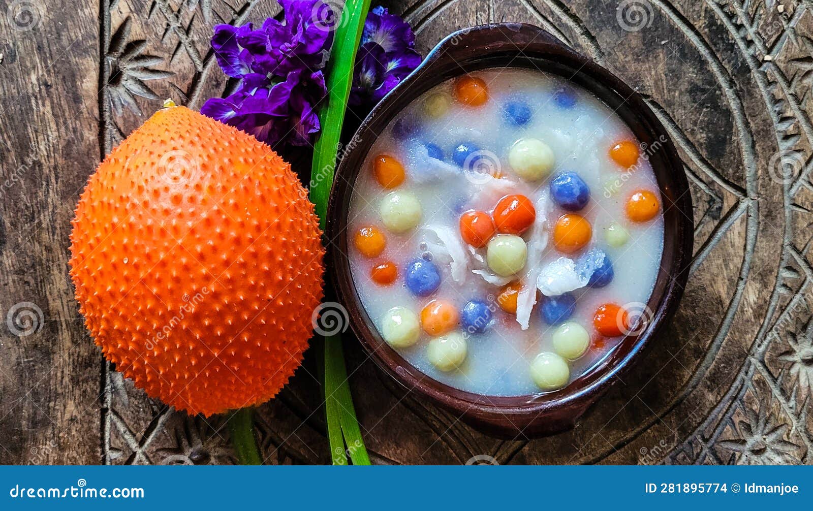 Bualoy is Thai sweet stock photo. Image of breakfast - 281895774