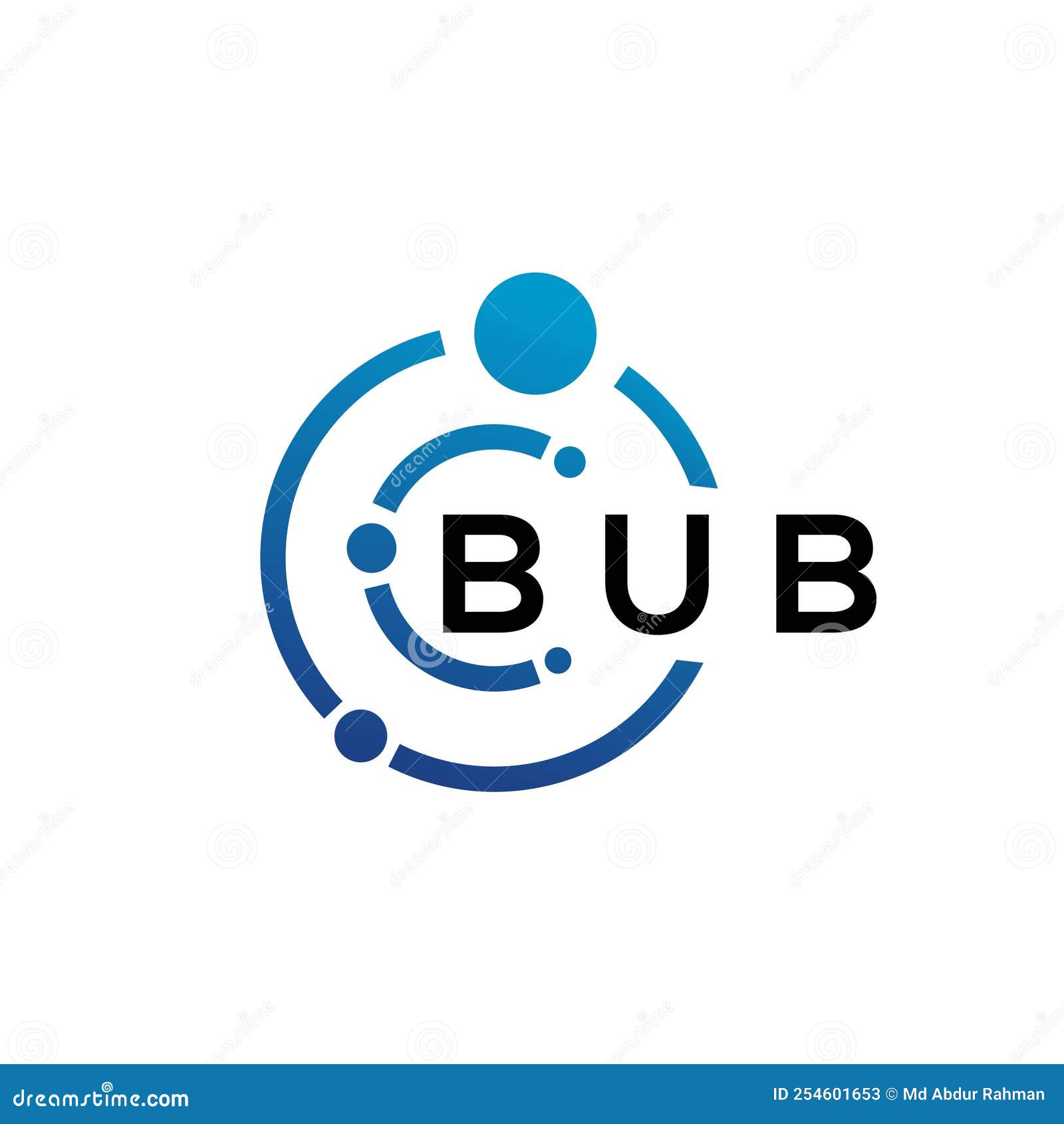 BUB Letter Logo Design On White Background. BUB Creative Initials ...