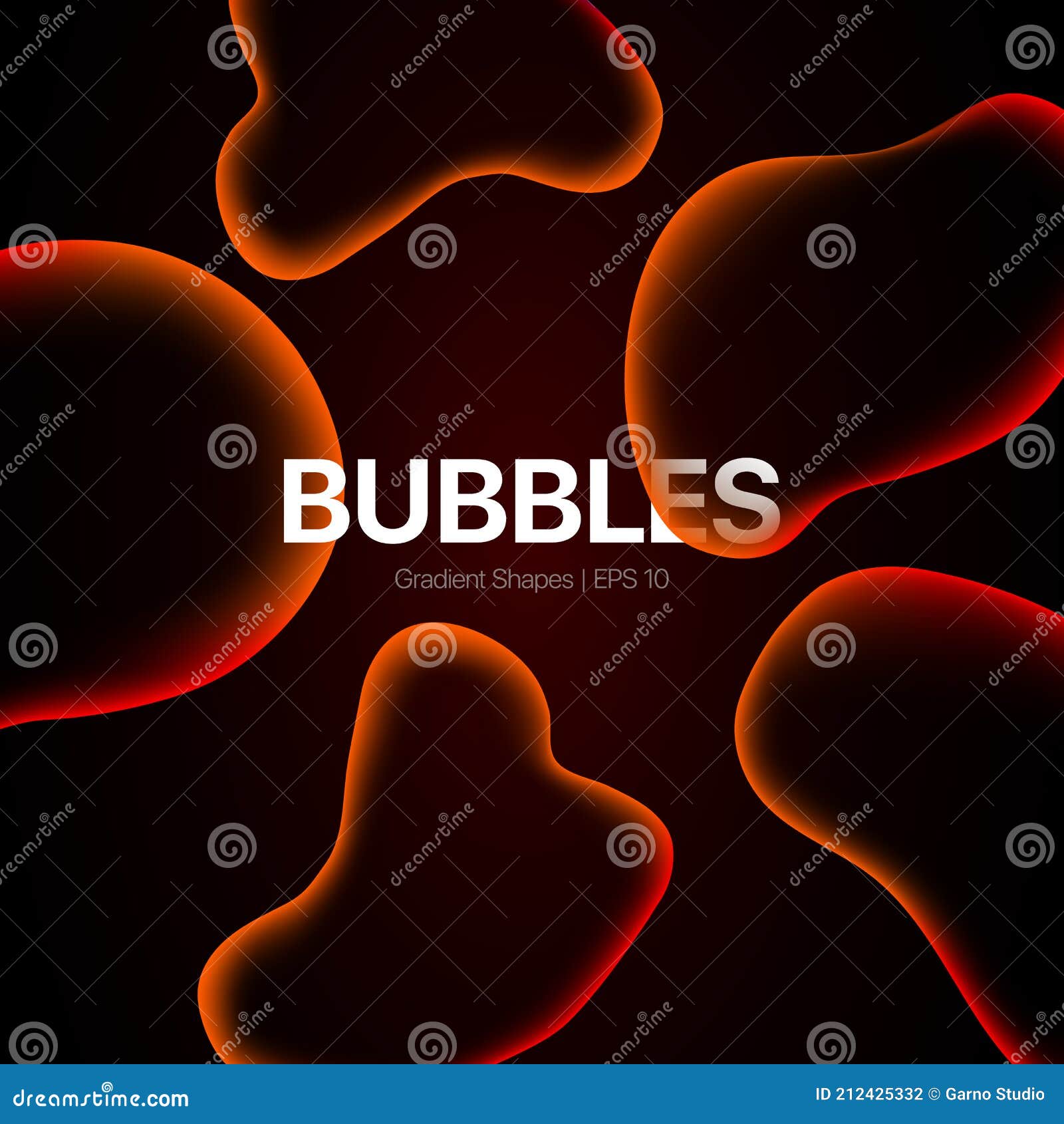Bubble Abstract Background with Gradient Shapes Stock Vector ...
