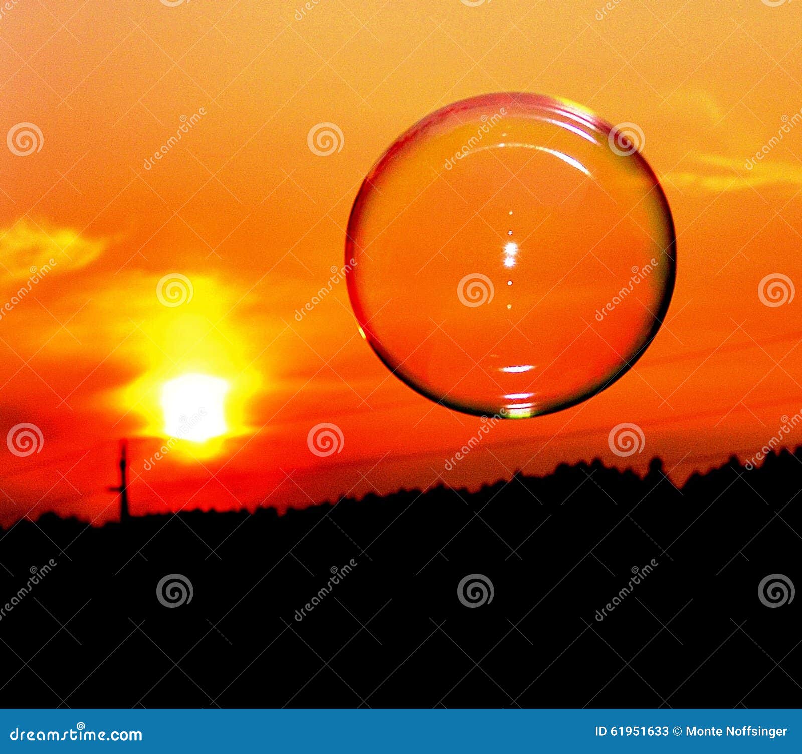 Bubble abstract at sunset stock image. Image of color - 61951633