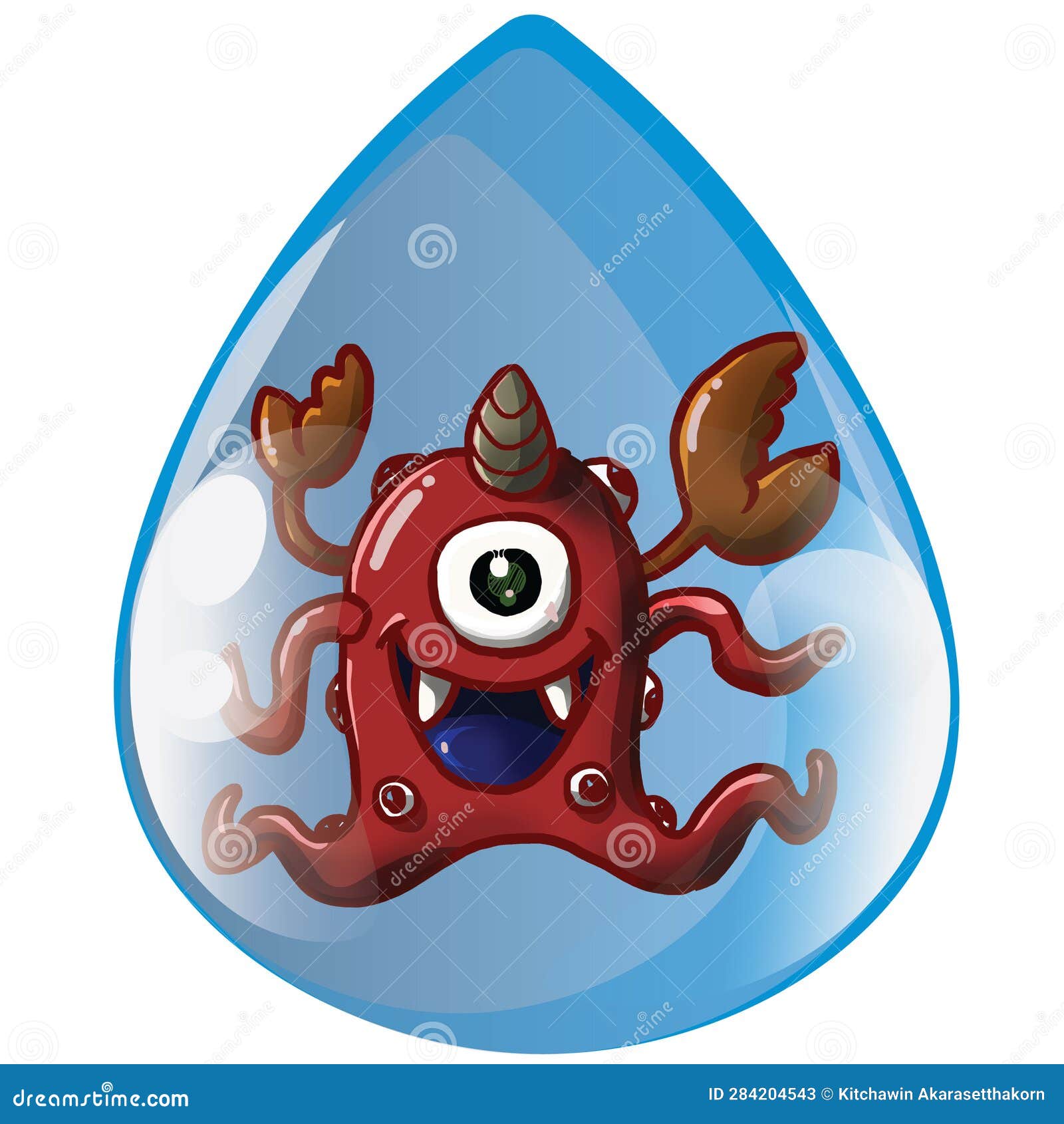 Bubble animal drop set stock illustration. Illustration of drawing ...