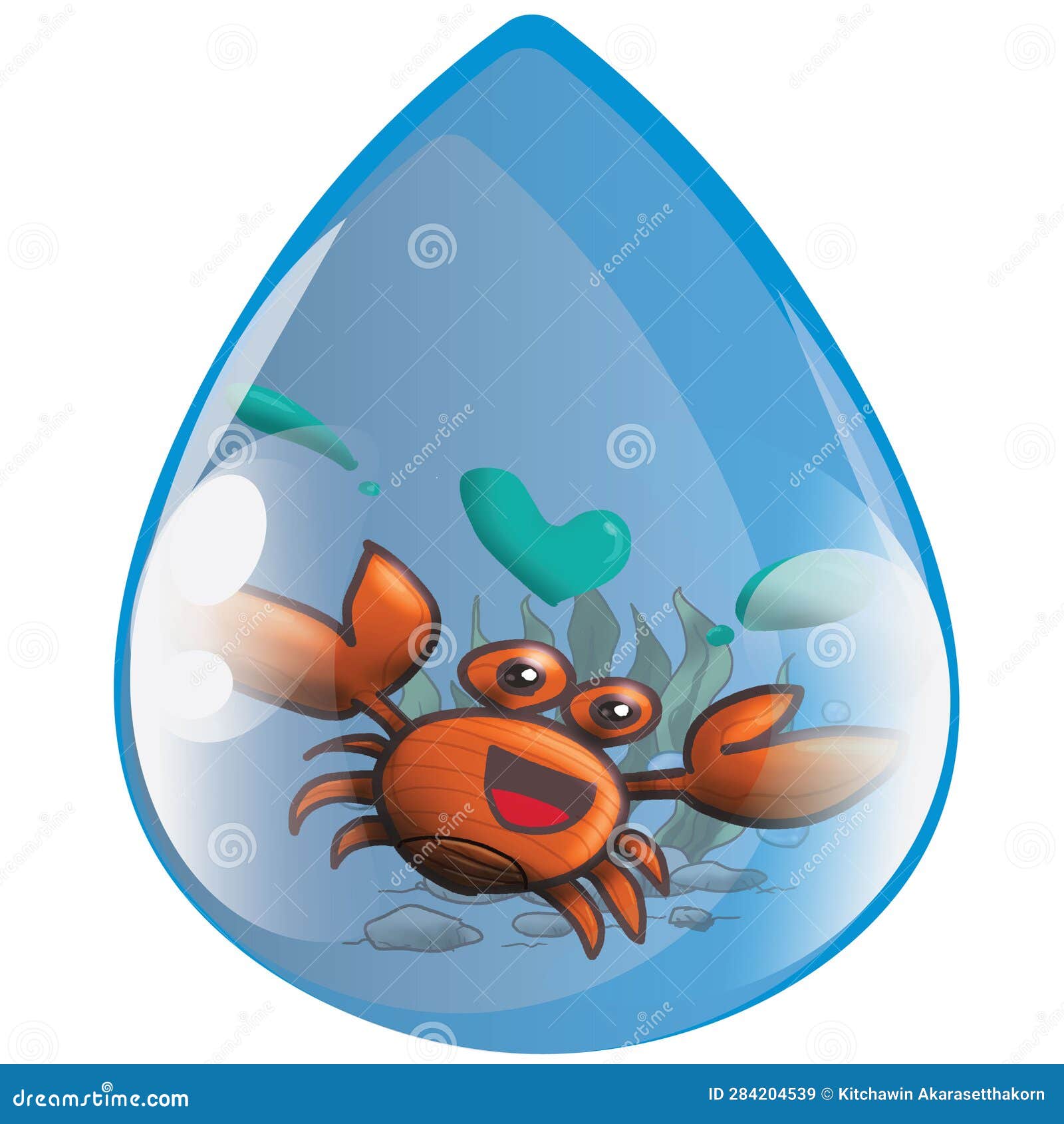 Bubble animal water set stock illustration. Illustration of organ ...