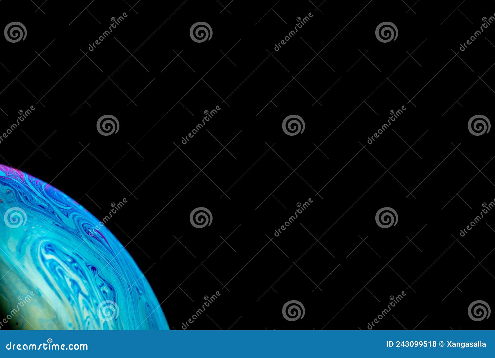 Bubble with the Appearance Blue Gaseous Atmosphere Stock Photo - Image ...