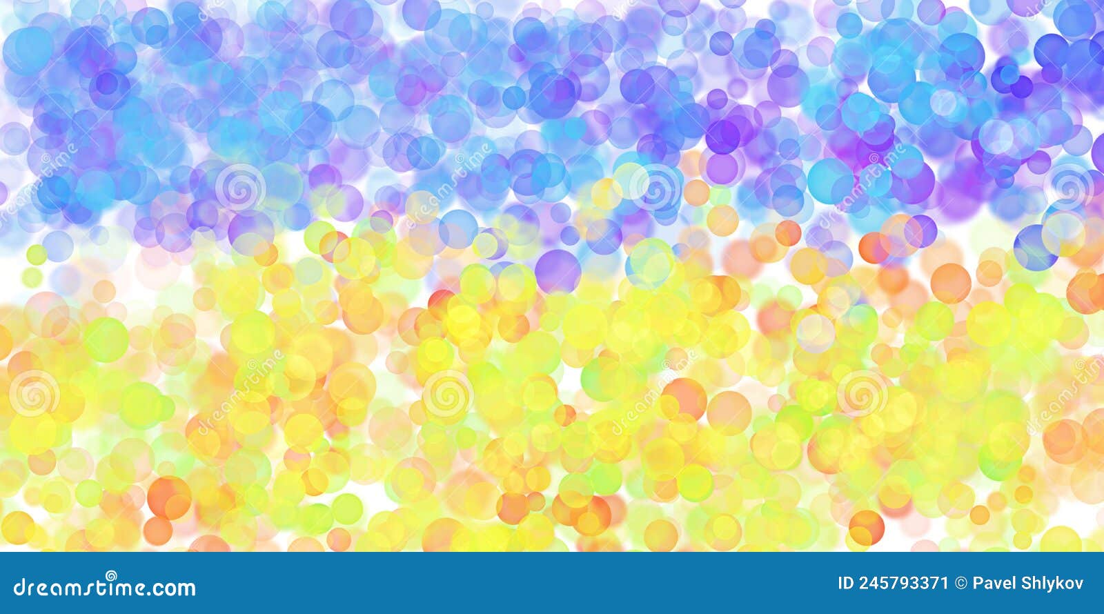 Bubble Background in Yellow Blue Stock Illustration - Illustration of ...